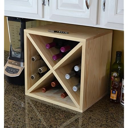 Amazon.com: Creekside 24 Bottle Stackable Wine Cubes (Set of 2), 12 ...
