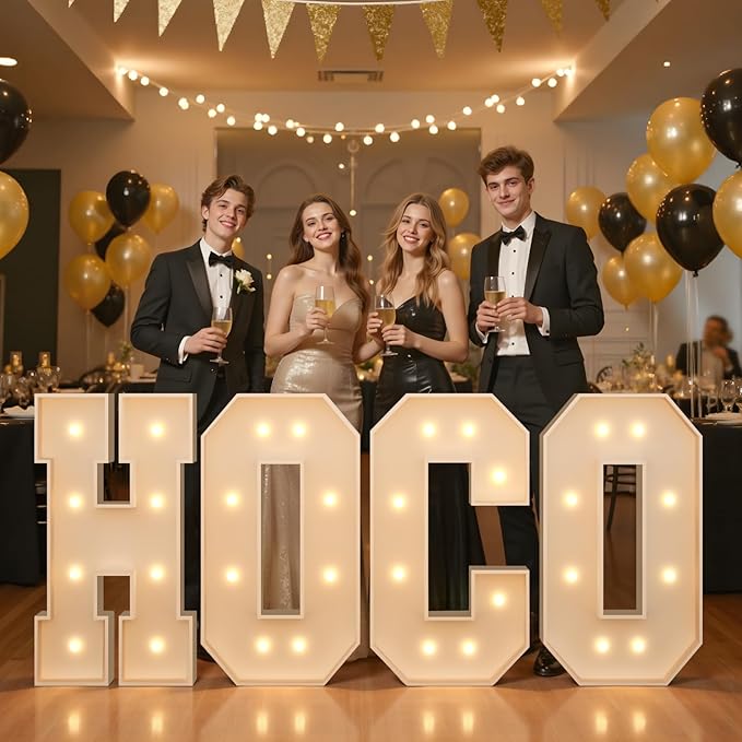 Amazon.com: Homecoming Decorations HOCO Light-up Letters: Large HOCO ...