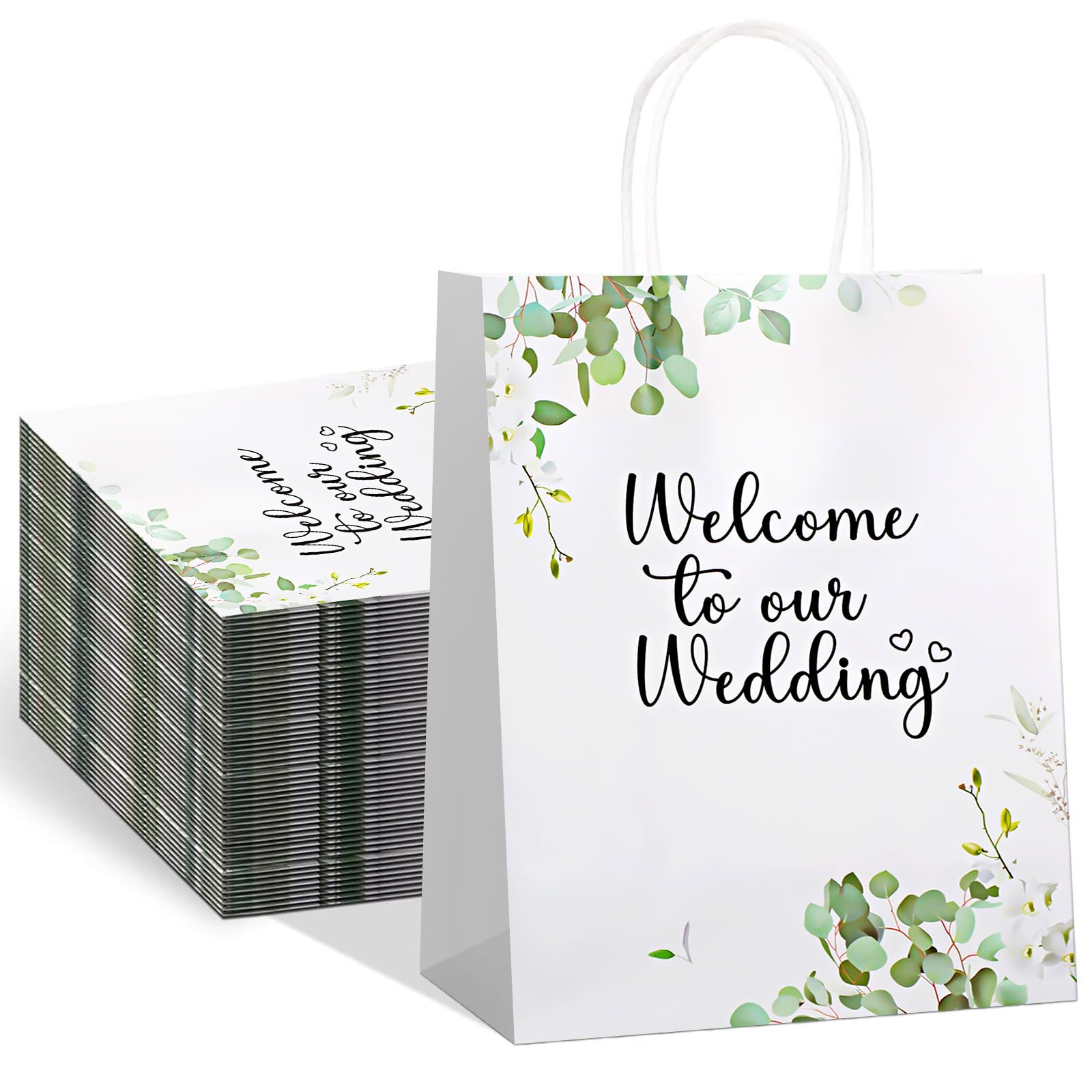 Amazon.com: Watersay 50 Pcs Wedding Welcome Bags for Guests Bulk ...