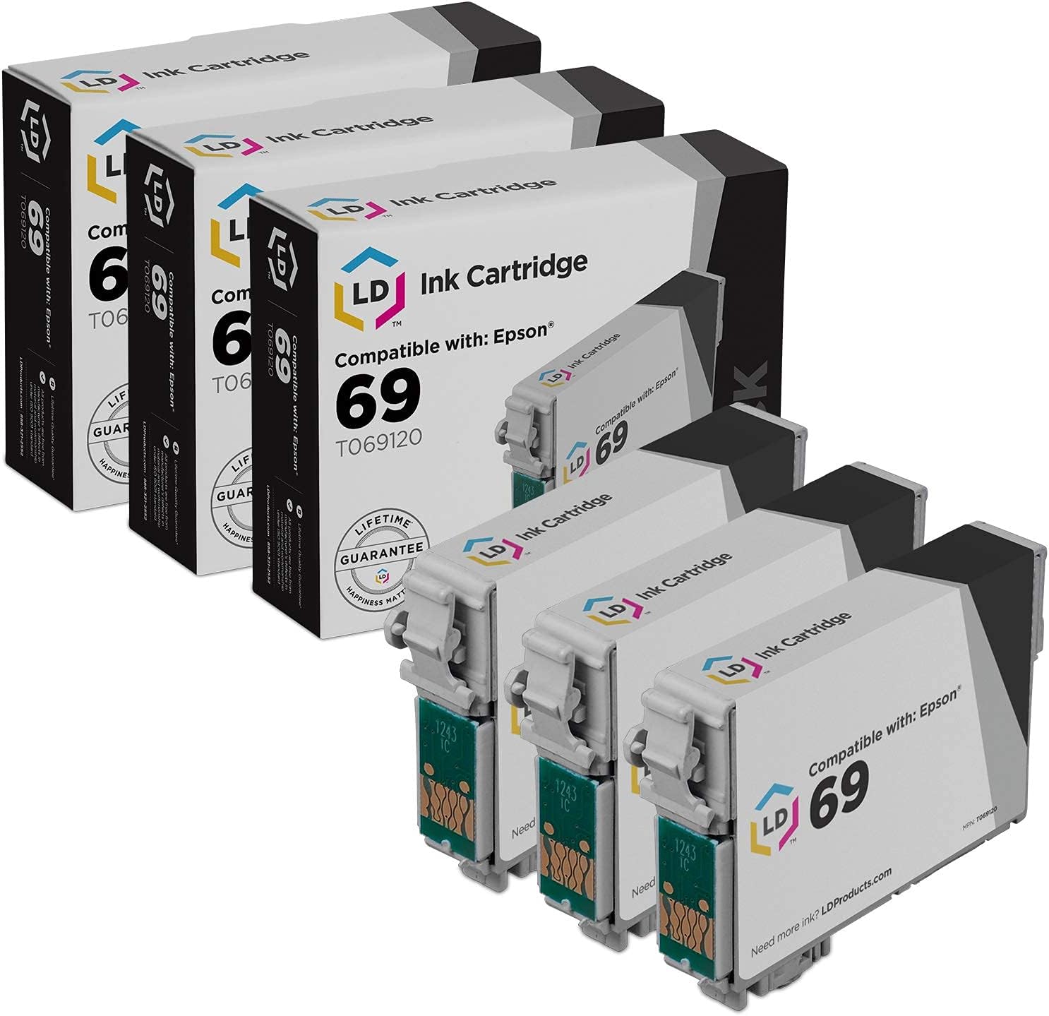 Amazon.com: Run Star 4 Packs T060 Remanufactured Ink Cartridge ...