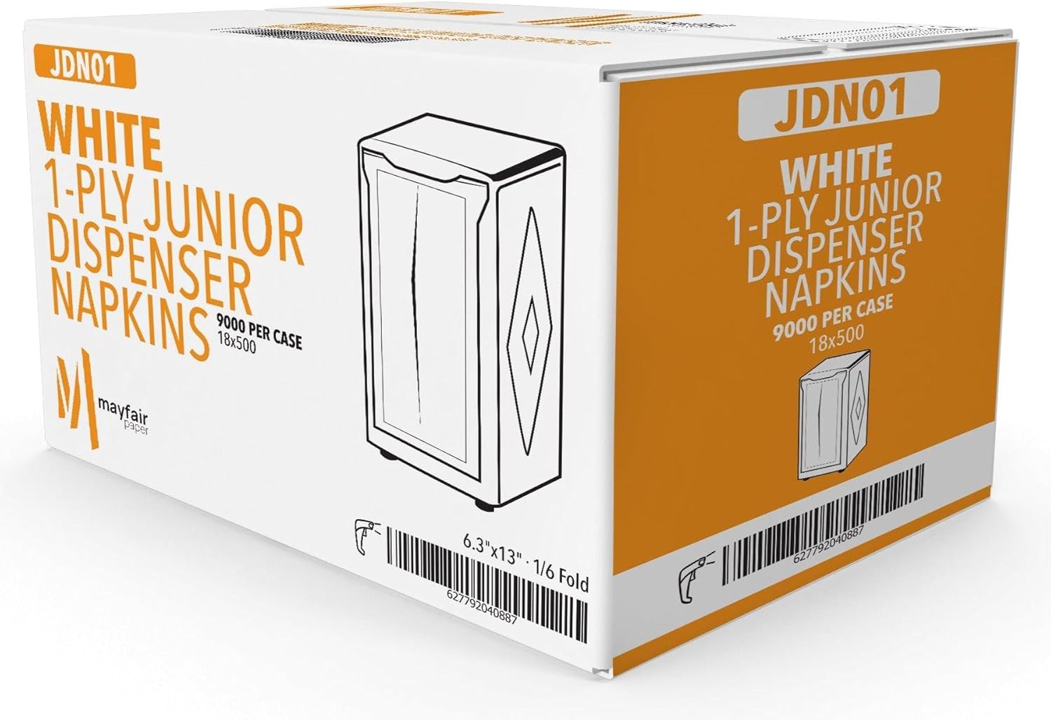 Mayfair (9000 Count) 1 Ply 1/6 Fold (6.3"x13") Disposable Dispenser ...