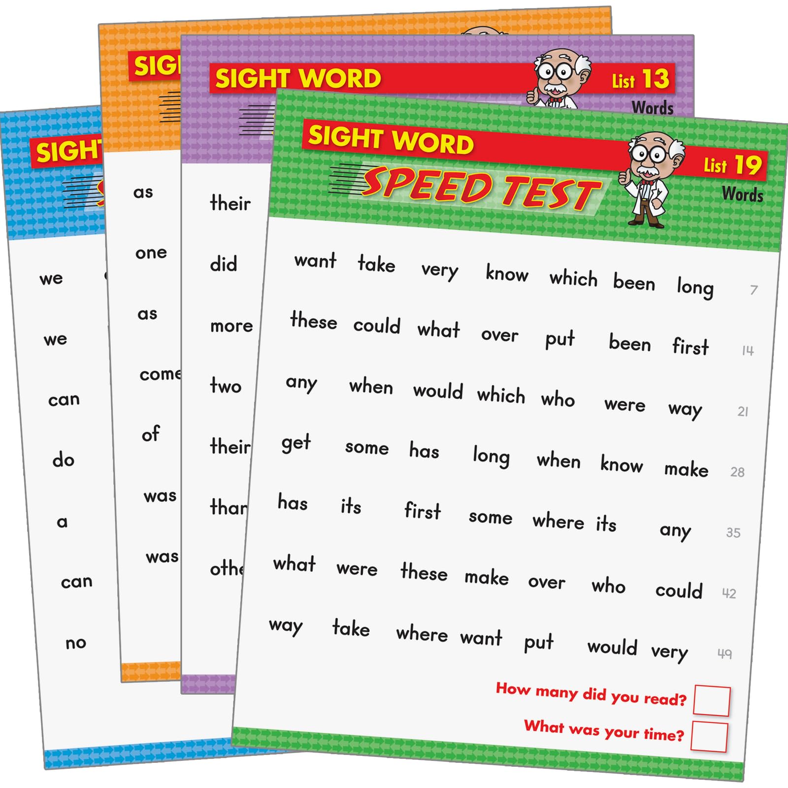 Amazon.com: Really Good Stuff Sight Word Fluency Drills and Assessment ...
