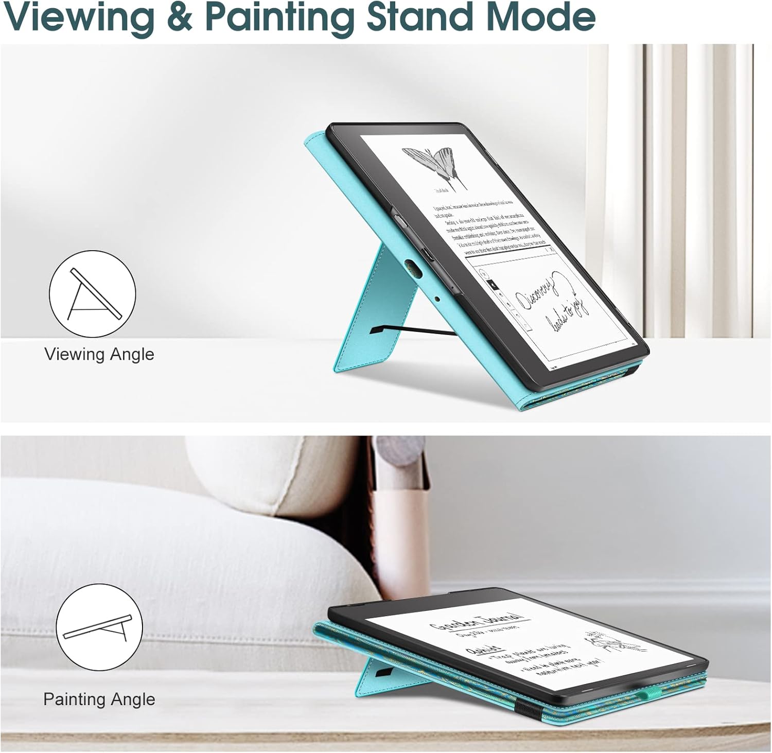 Fintie Stand Case for Kindle Scribe - Premium PU Leather Foldable Stand ...