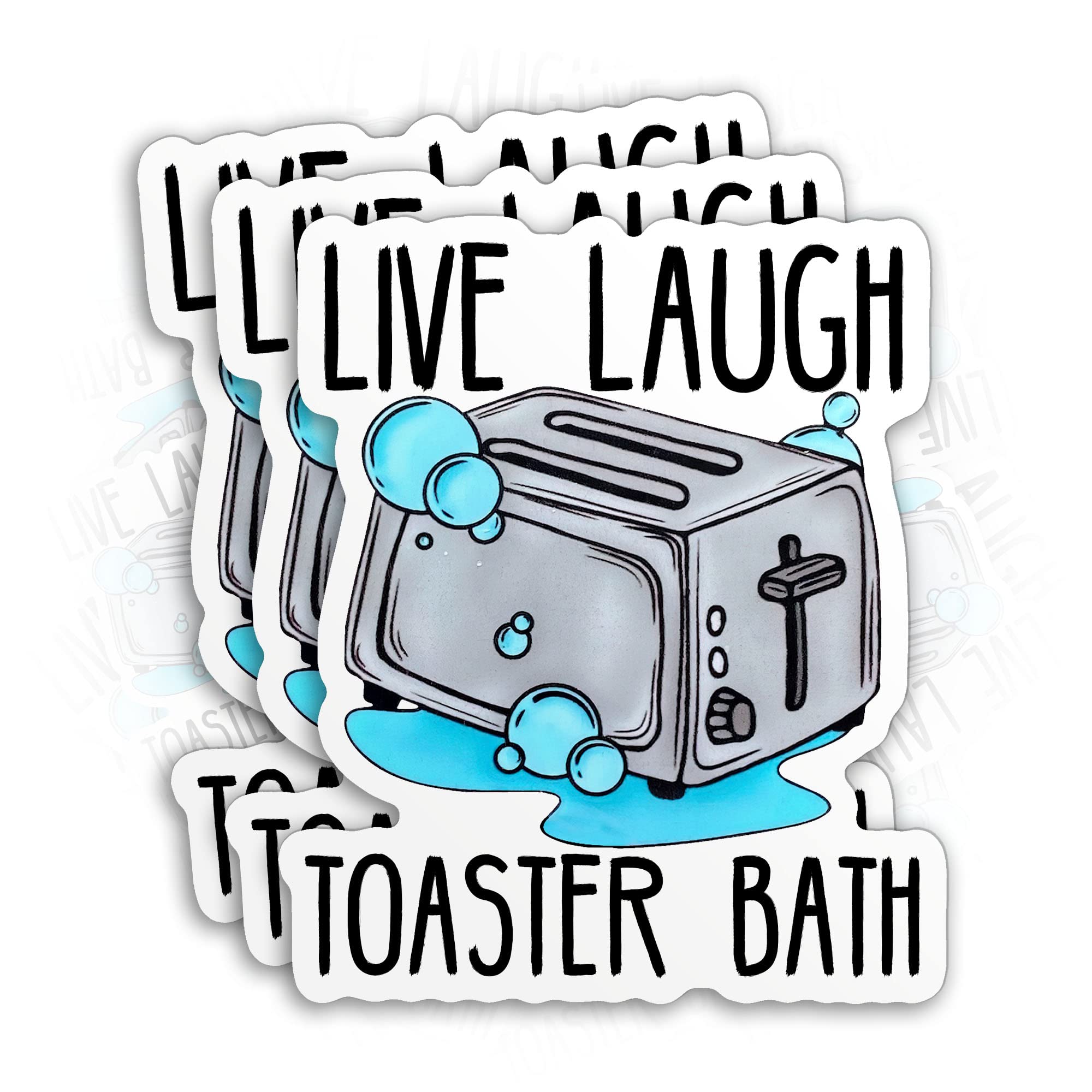 Amazon.com: Live Laugh Toaster Bath Sticker Funny Toaster Quote Joke ...