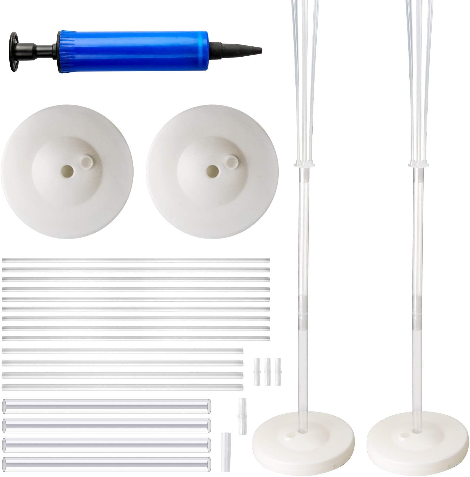 2 Pack Balloon Column Stand Kit - Reusable DIY Balloon Holder for Floor ...