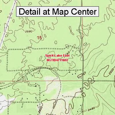 Amazon.com : USGS Topographic Quadrangle Map - Spirit Lake East, Idaho ...