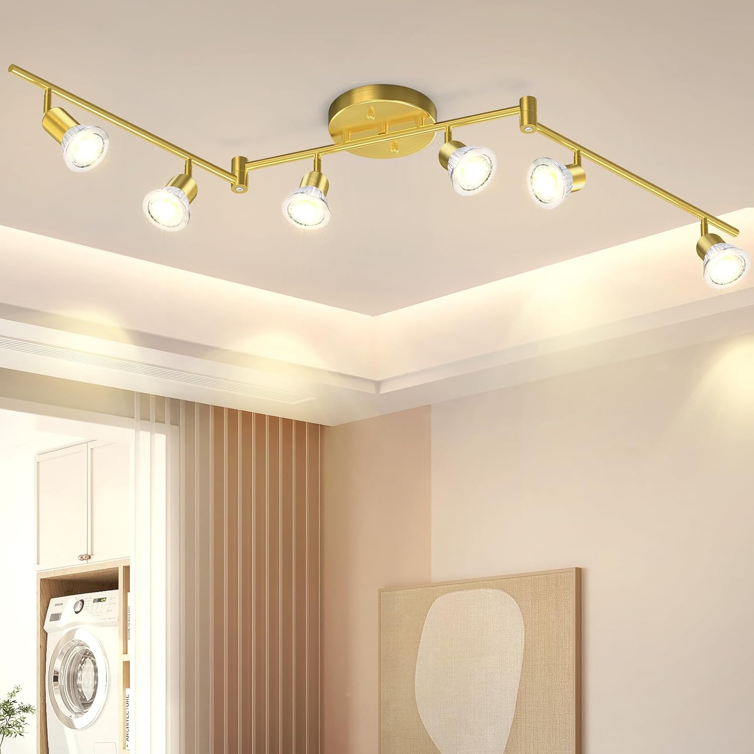 JSXing Kit de iluminación de riel, iluminación puntual de techo de 4 ...