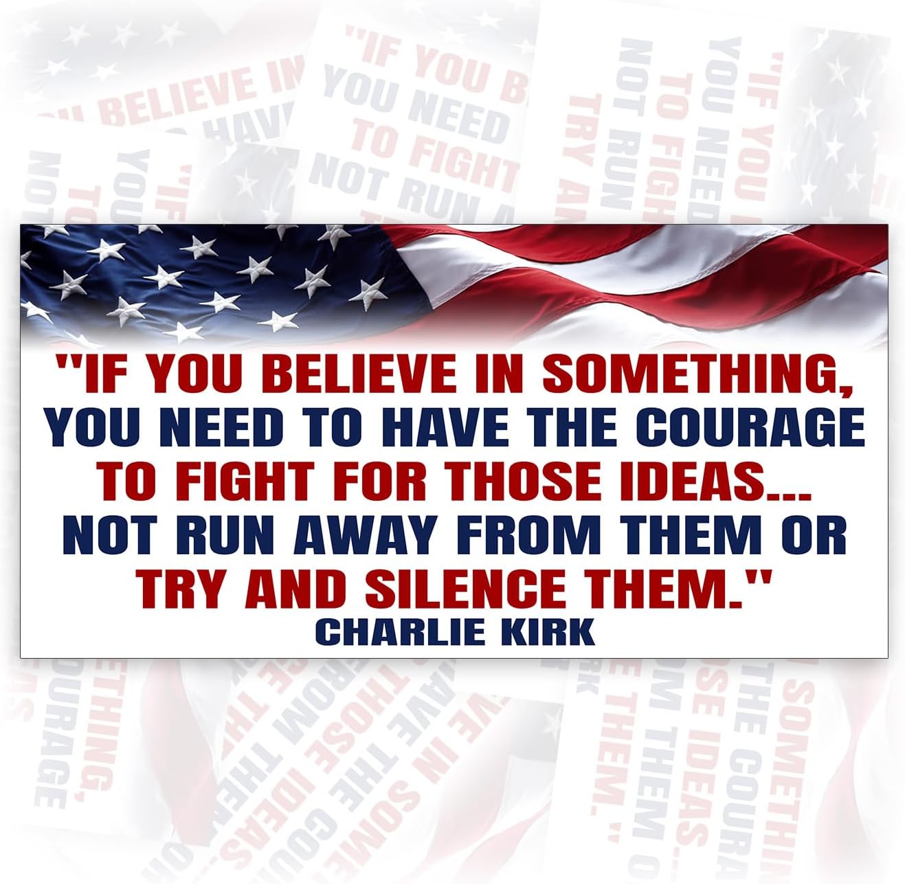 Amazon.com: Inspirational Charlie Kirk Quote | Bumper Sticker or Car ...