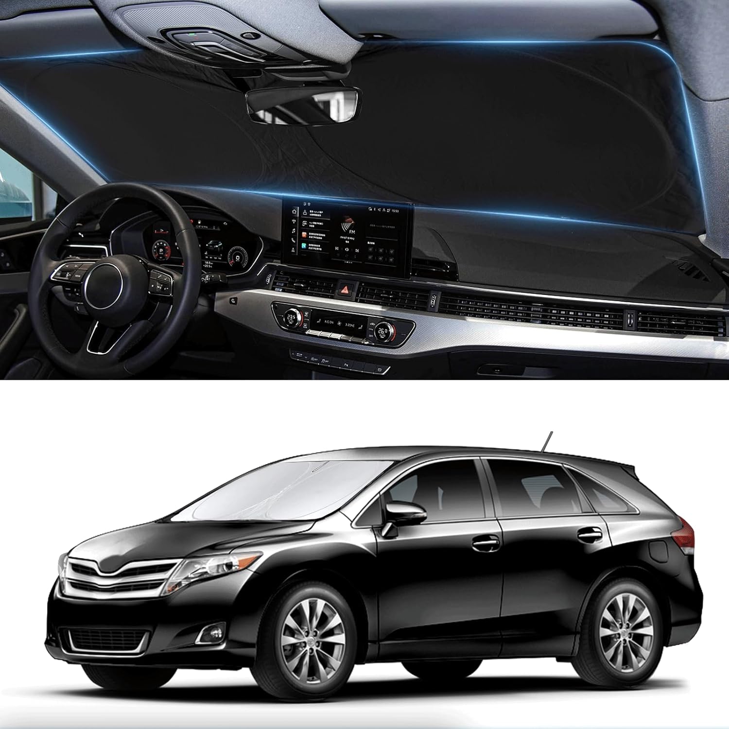 Amazon.com: Custom Fit Venza Windshield Sunshade for 2021 2022 2023 ...