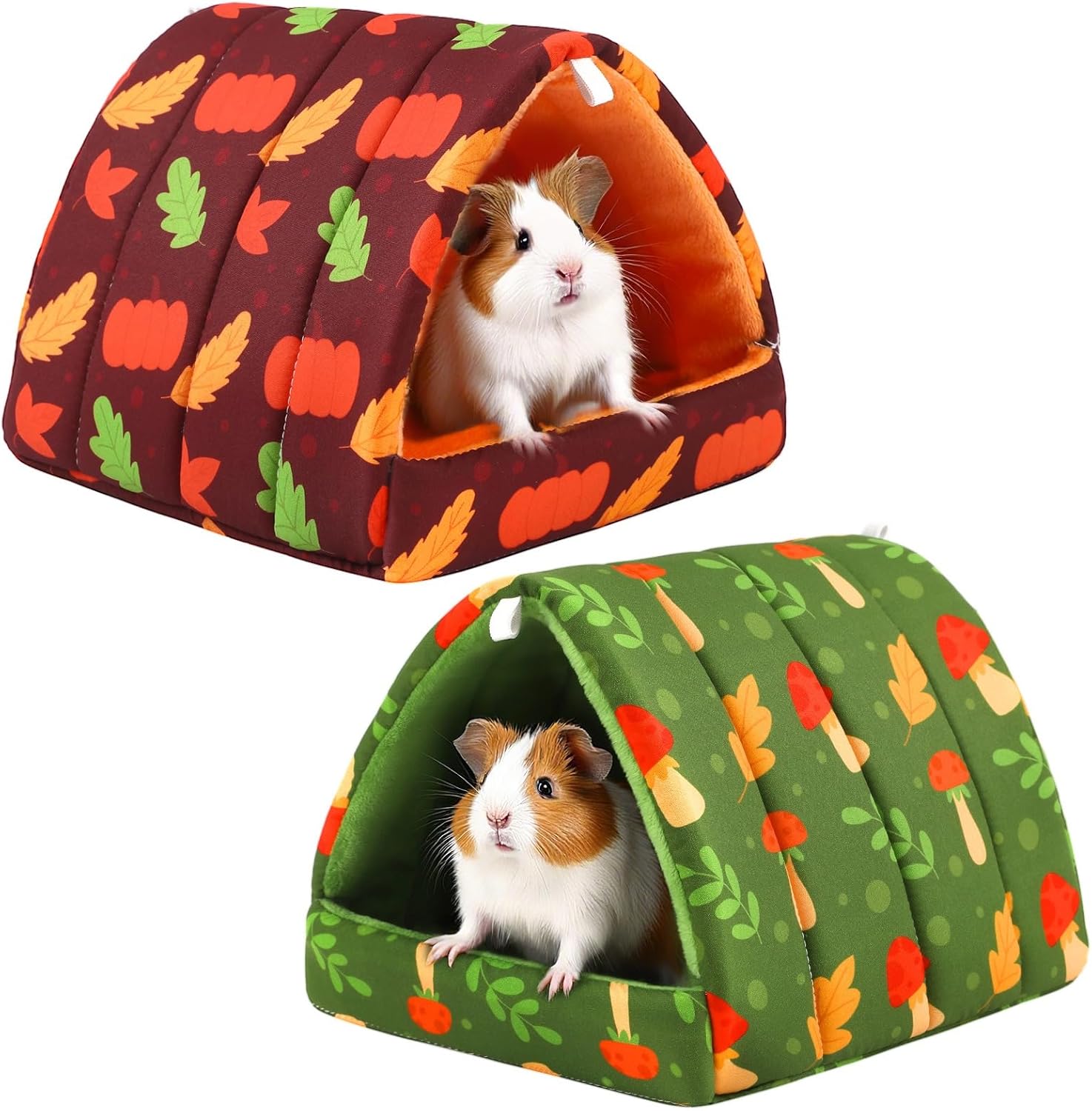 UPINS 2 Pack Guinea Pig Bed, Guinea Pig Hideout Washable Small Animal ...