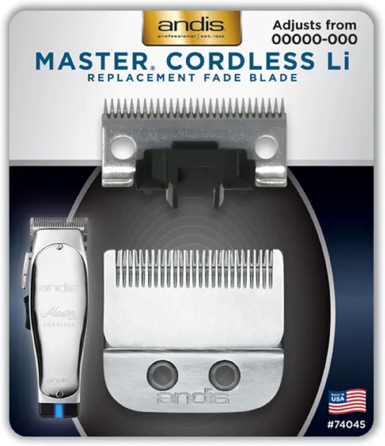 Andis Master Cordless Li Replacement Fade Blade, Carbon Steel Size ...