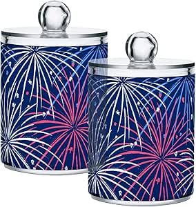 Amazon.com: Msyxl 2 Pack Fourth Of July Fireworks Apothecary Jars with ...