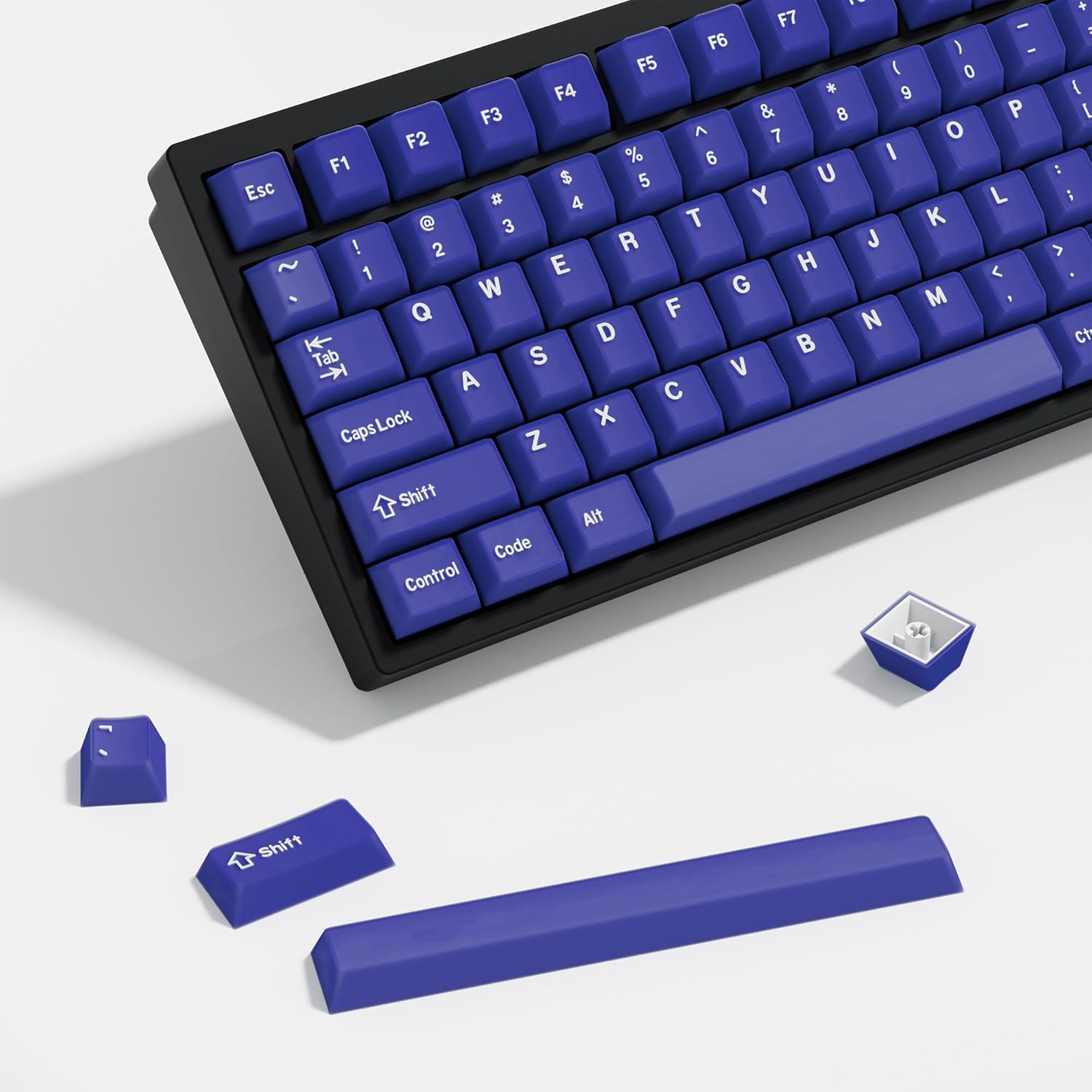 Amazon.com: YMKPVR KBDiy Blue Jade PBT Translucent Keycap,174 Keys ...