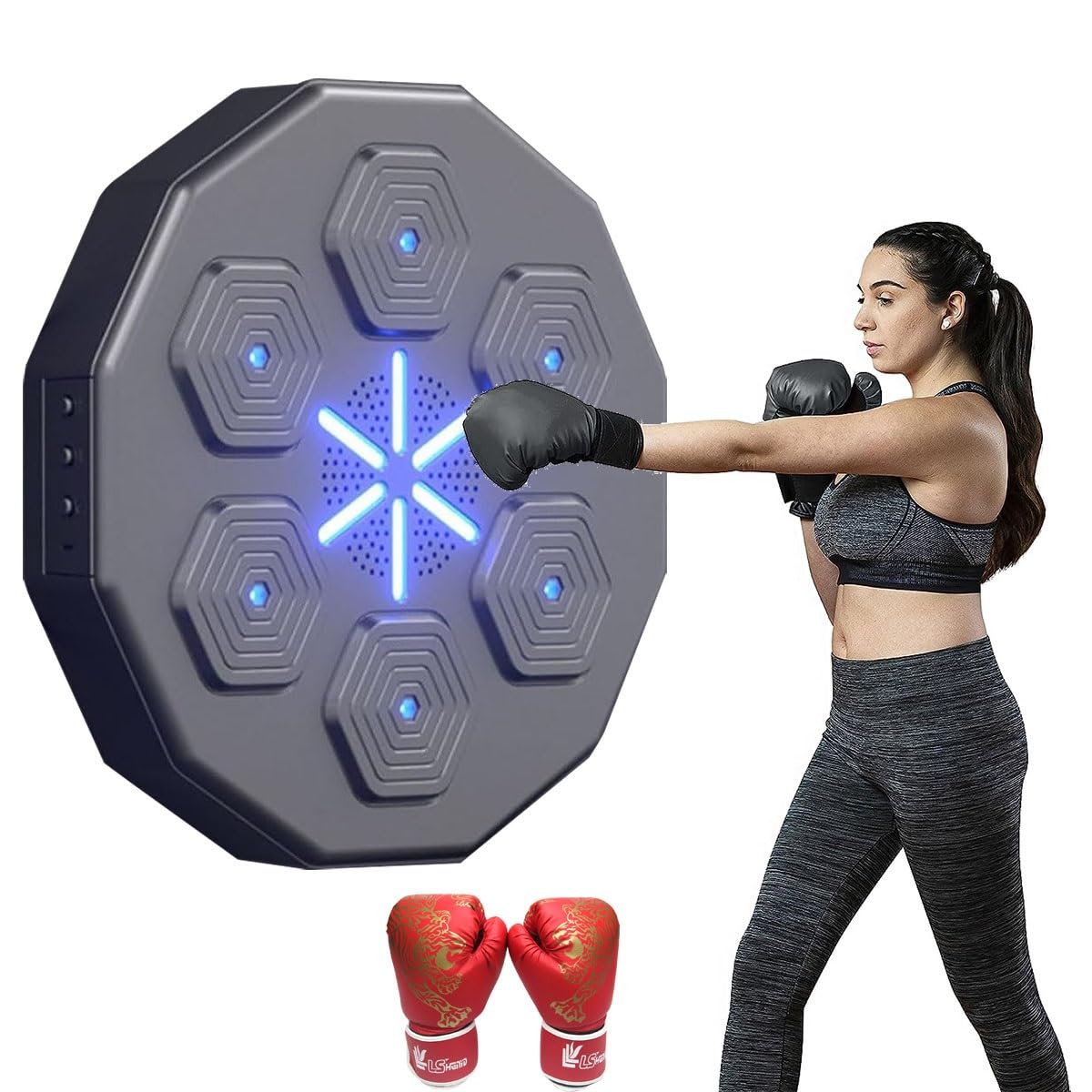 XUnada Smart Boxing Machine, Portable Music Boxing Target USB Charging ...
