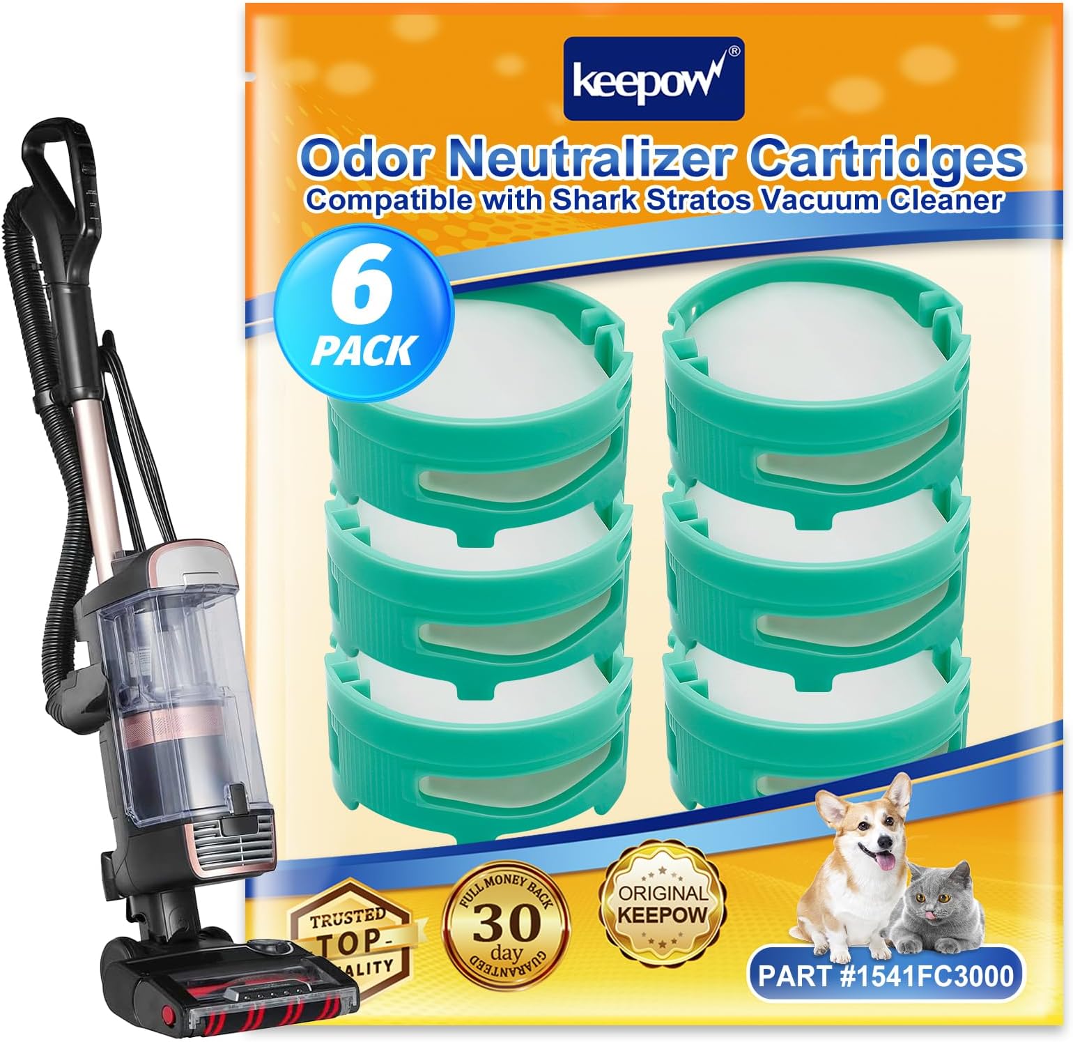 KEEPOW 6 Pack Anti Odour Cartridge for Shark, Odor Neutralizer ...