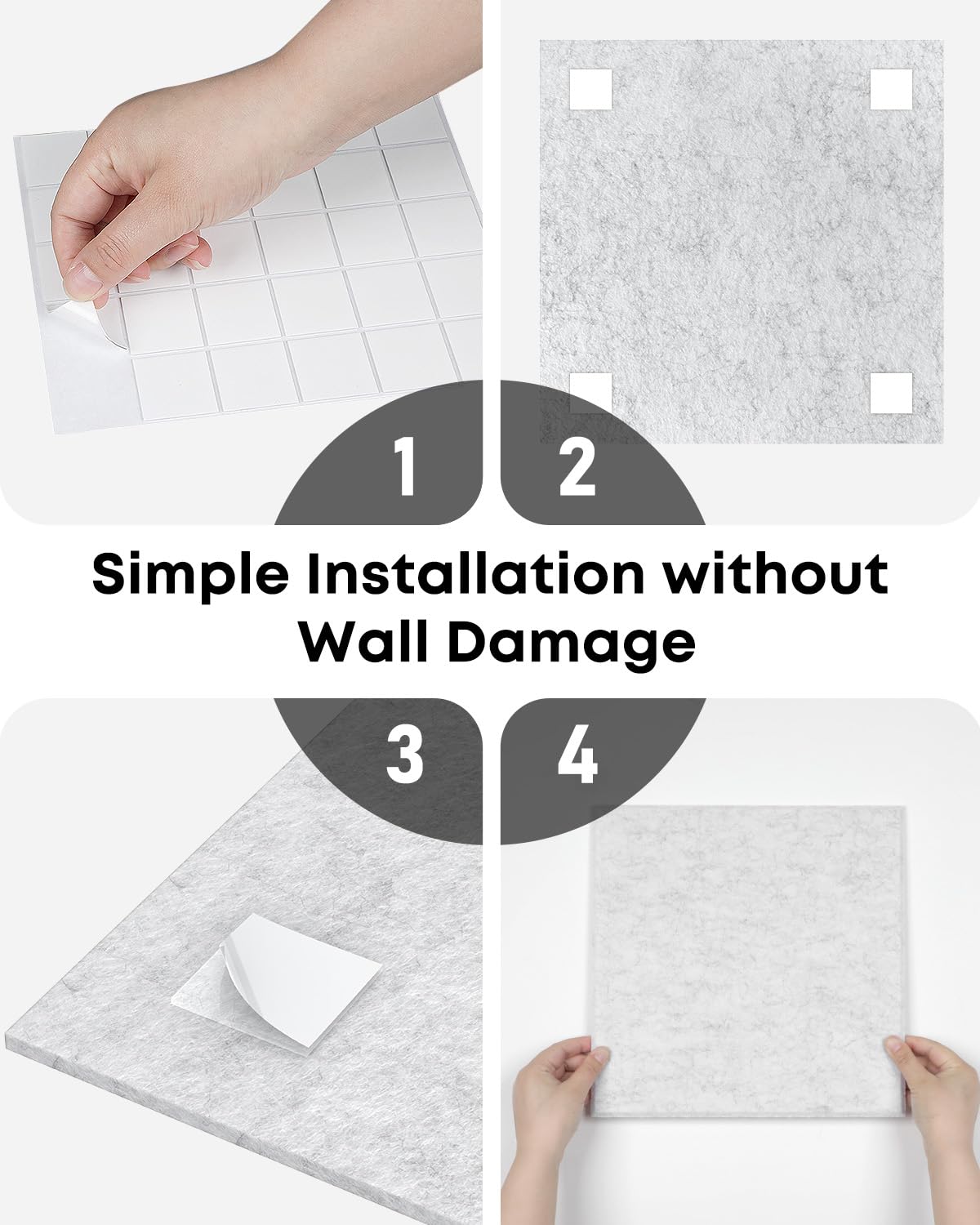 Felt Bulletin Board Sarpau 6 Pack s, Thick Wall Tiles Display Board ...