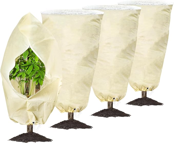 Amazon.com : Bonviee 4 Packs Plant Covers Freeze Protection-47.24”×70. ...