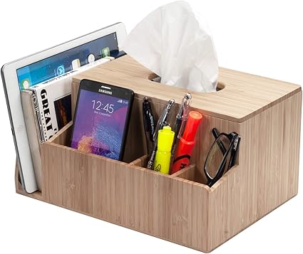 Amazon.com: MobileVision Bamboo Tissue Box Holder & Tablet Stand ...
