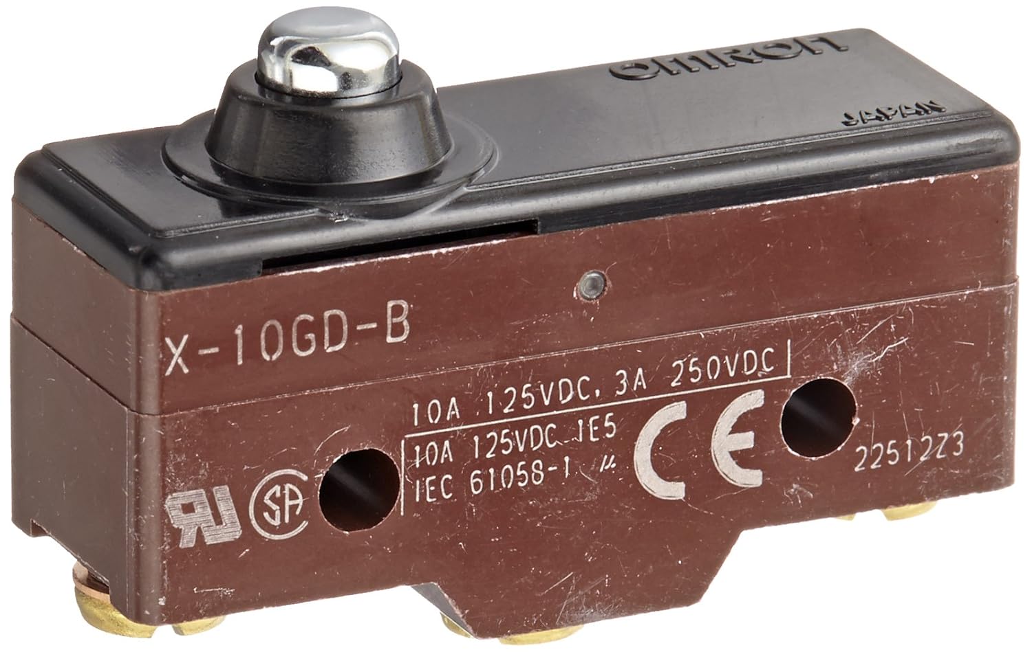 Omron X-10GD-B General Purpose Basic Switch, Built In Magnetic Blowout, Screw Terminal, Short ...