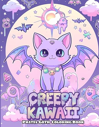 Creepy Kawaii Coloring Book: 25 High Quality pages A Pastel Goth ...