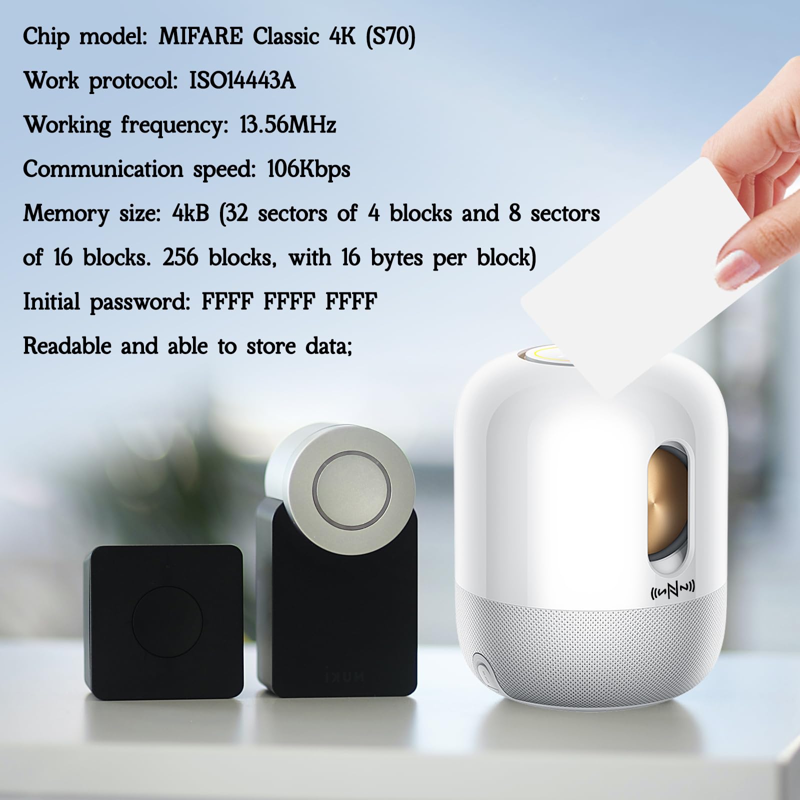 Snapklik.com : MIFARE Classic 4K RFID Smart Cards 13.56MHZ ISO14443A ...