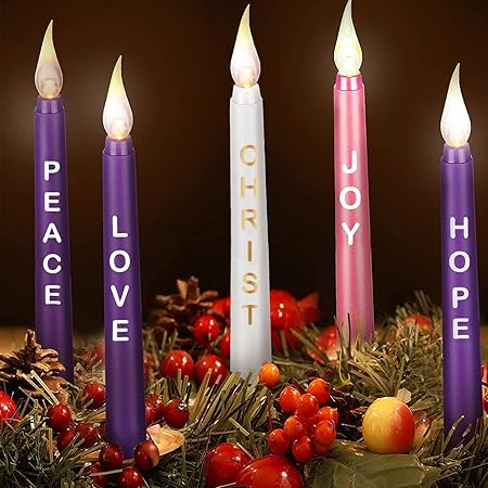 Christmas Advent Candles (Set of 5) + Free Shipping
