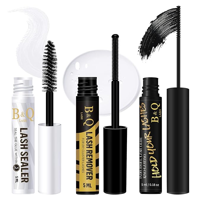 Amazon.com: B&Q LASH Cluster Lash Glue & Lash Remover & Lash Clusters ...