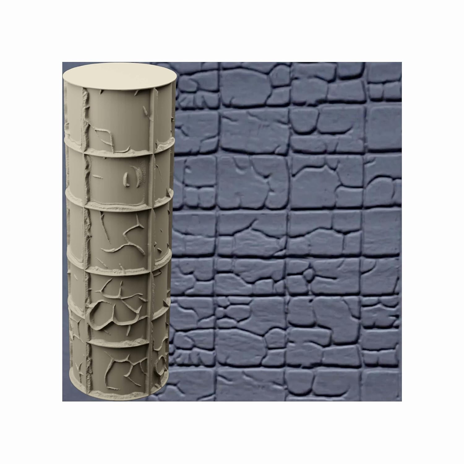 Amazon.com: Cobblestone Texture Roller, 4 Inches Tall, Clay texture ...