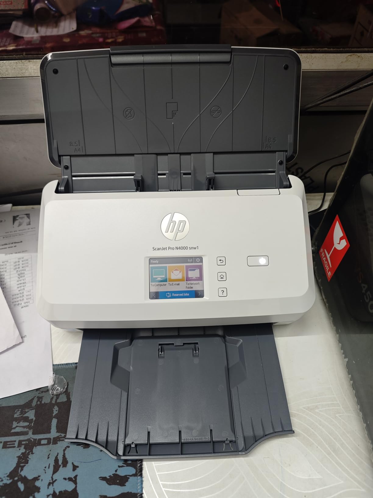 HP ScanJet Pro N4000 snw1 (6FW08A) 40ppm Wi-Fi/USB Color Duplex Scanner ...