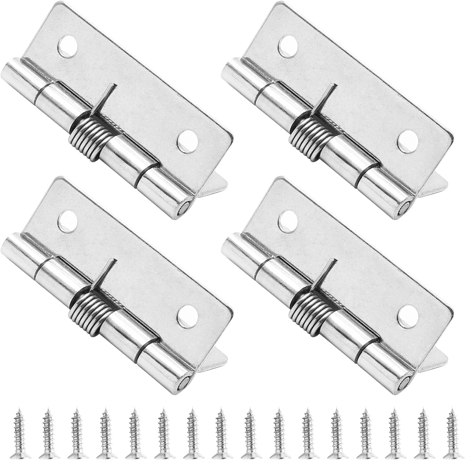 Amazon.com: Yoohey 4PCS 2 Inch Spring Hinge Self Closing Hinge, 304 ...