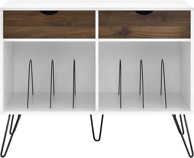 Novogratz Concord Turntable Stand with Drawers, White : Amazon.ca: Home