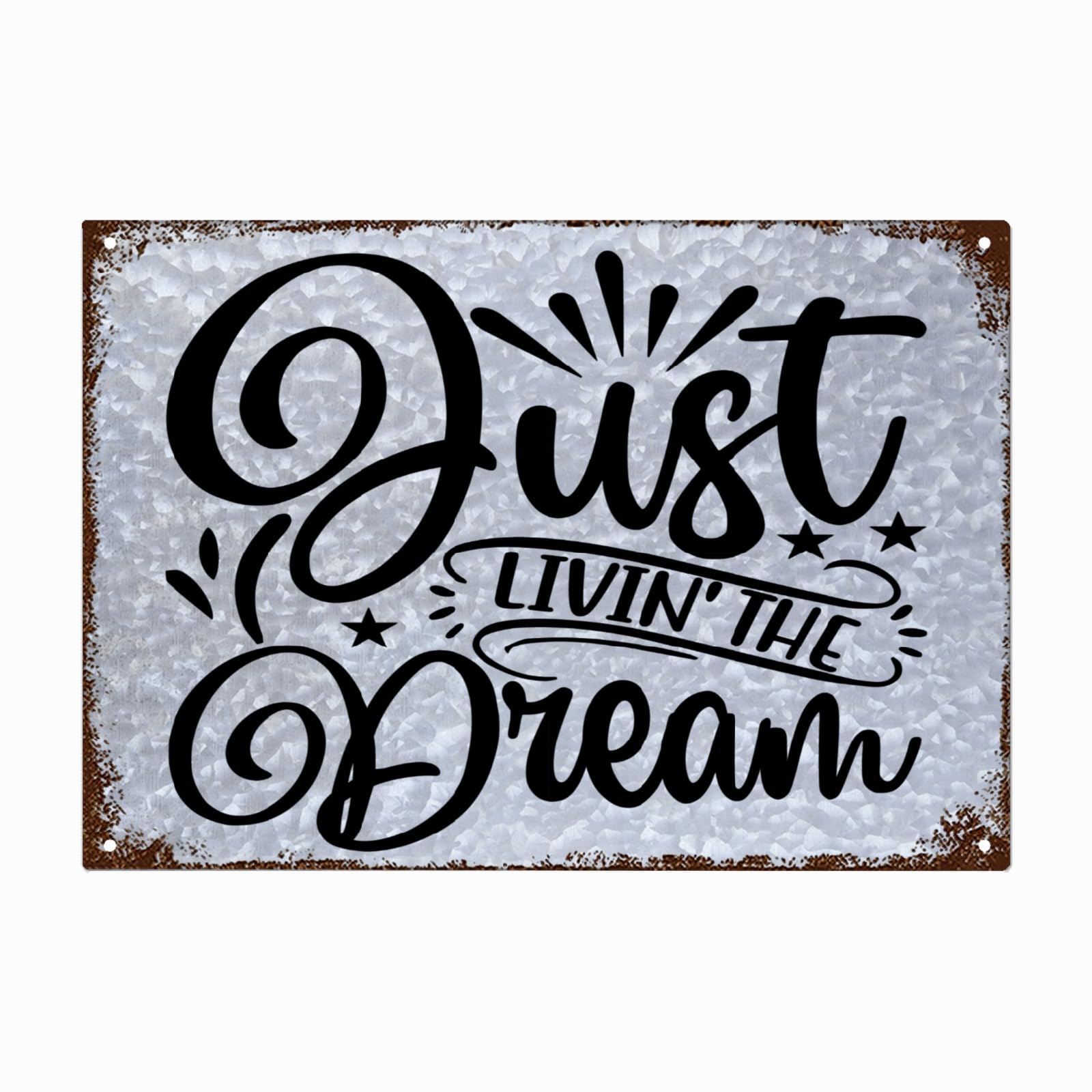 Amazon.com : Just Livin The Dream Sign Vintage Metal Signs For Backyard ...