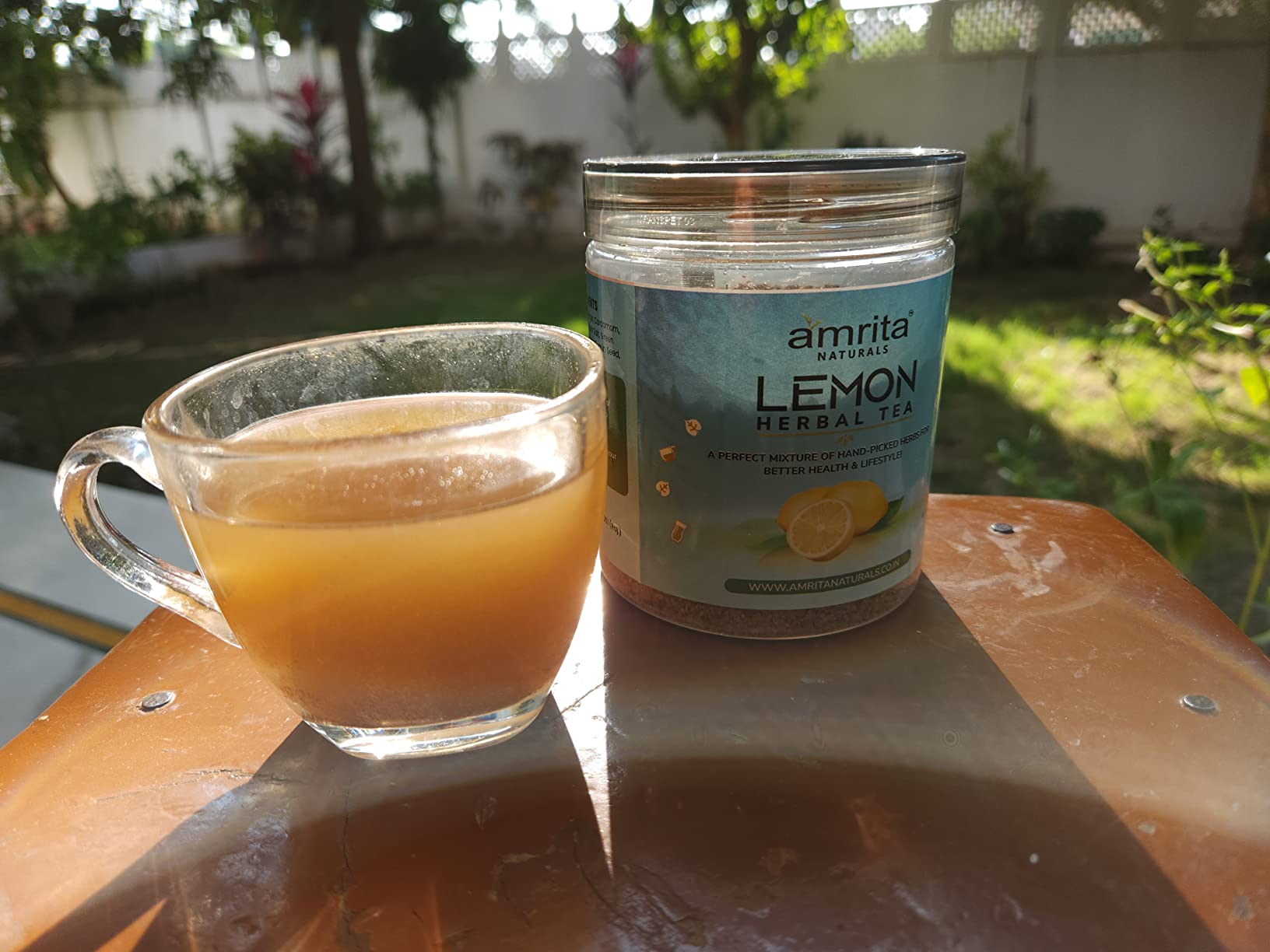 Amrita Naturals Lemon Herbal Tea | 100% Natural Detox Blend with Ginger ...