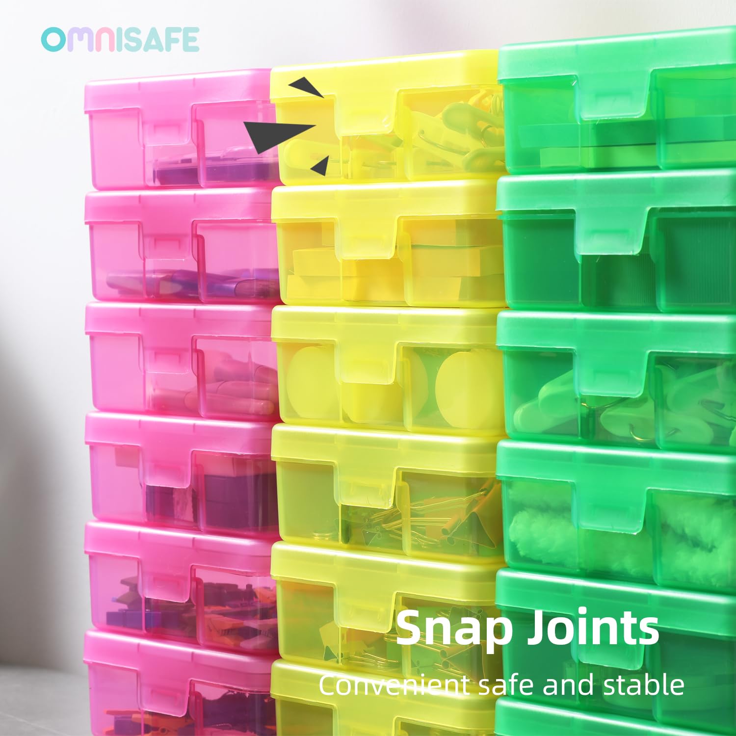 Snapklik.com : OMNISAFE 12 Pack Small Colored Plastic Hobby Art Craft ...