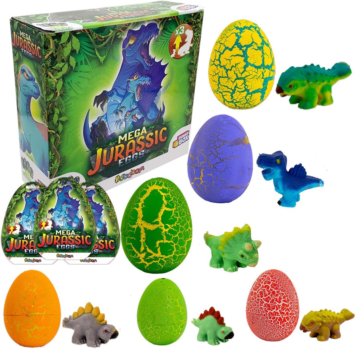 #sbabam Funny Box Mega Jurassic Eggs, Juguetes a Partir de 3 años ...