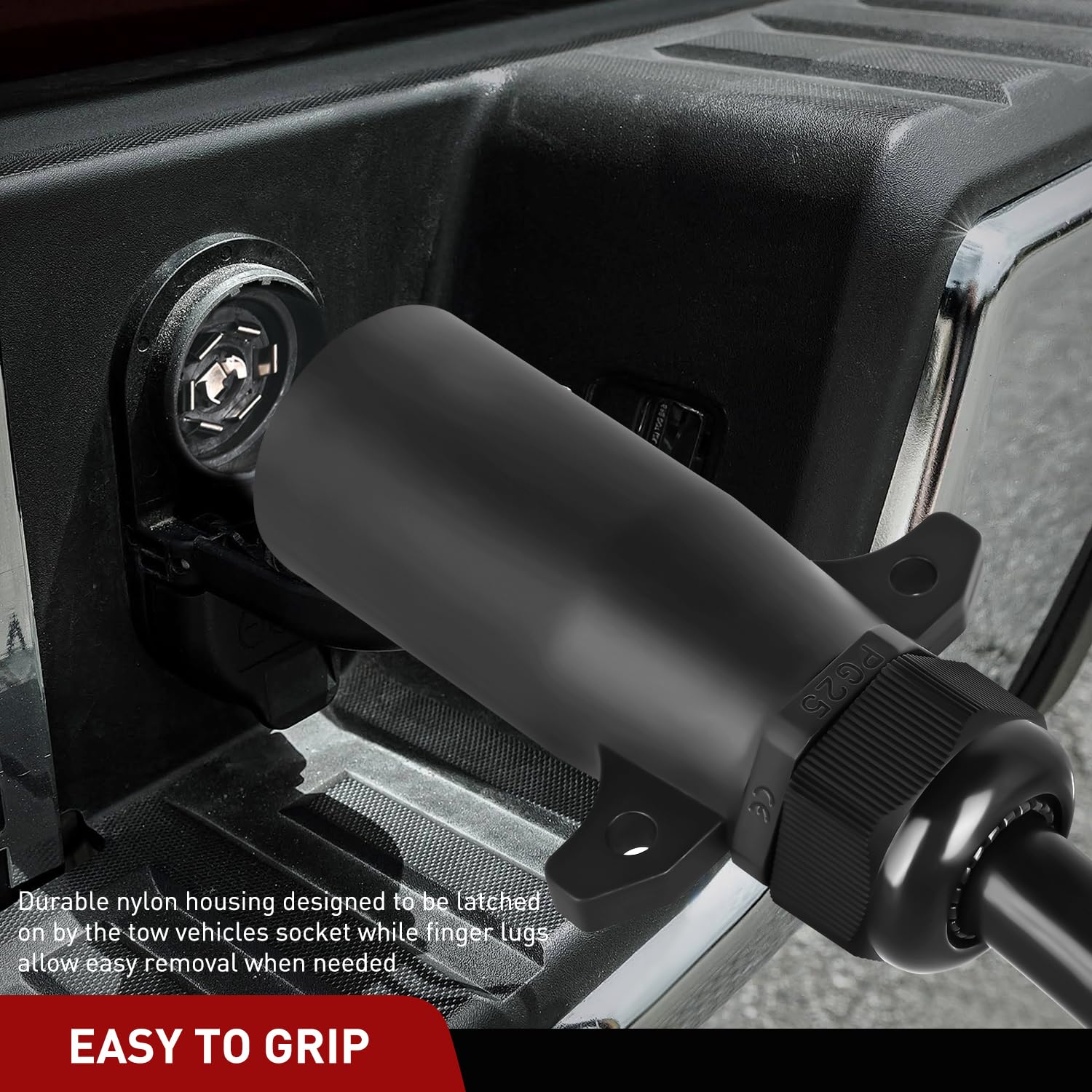 Snapklik.com : 7 Pin Male Trailer Round RV Blade Connector Socket 7 ...