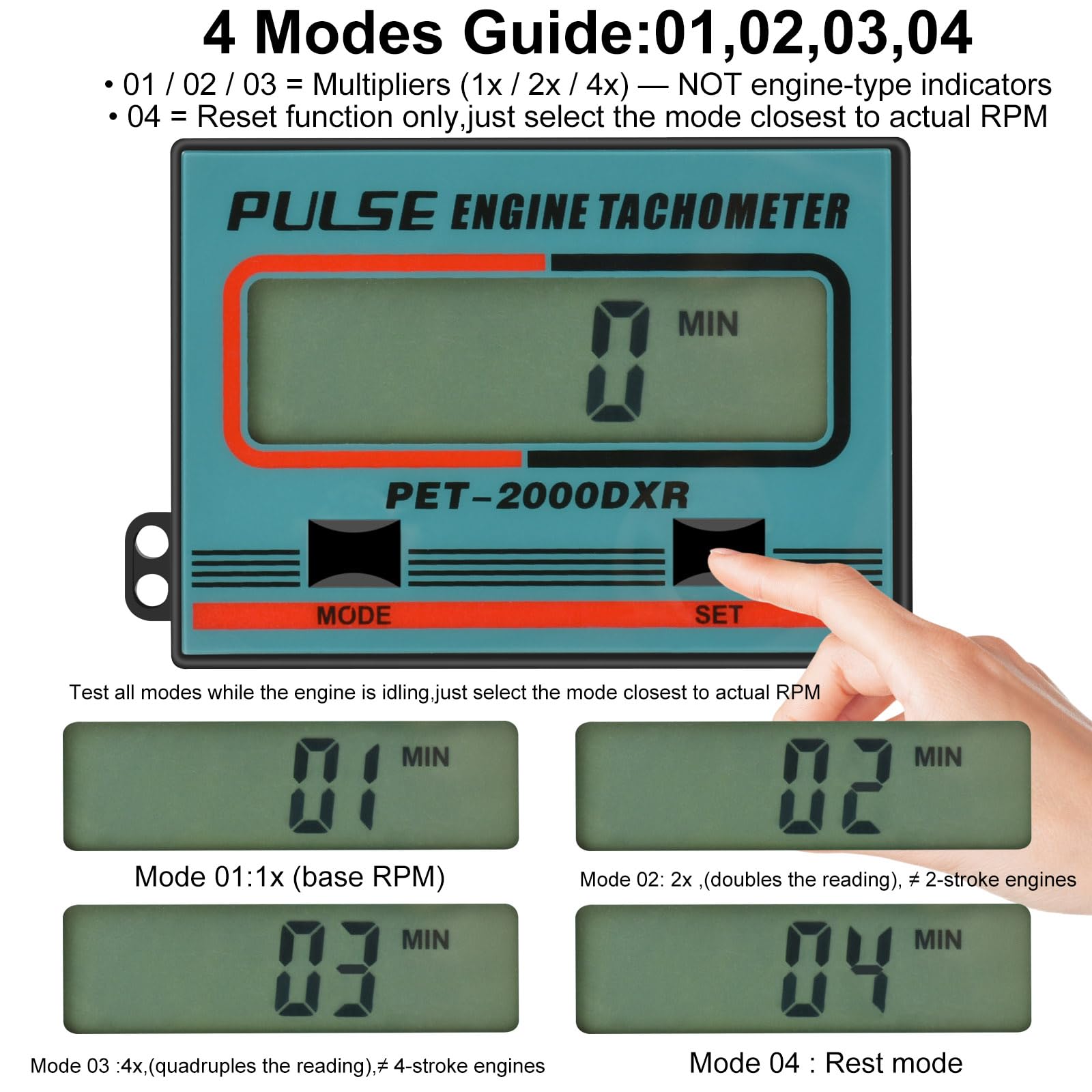 Snapklik.com : Small Engine Tachometer Digital Chainsaw RPM Gauge Tiny ...