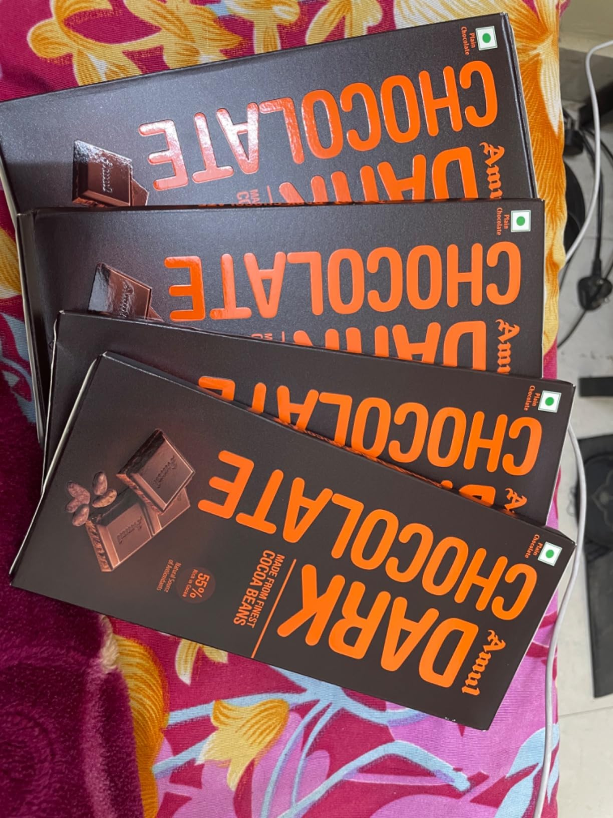 Amul 55% Cocoa Dark Chocolate Bar, 150 grams - Pack of 4 : Amazon.in ...