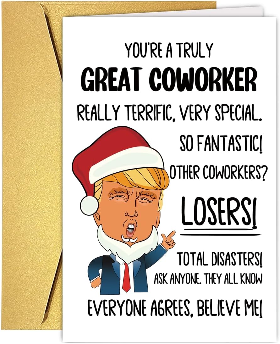 Amazon.com : Bhiosng Funny Coworker Christmas Card, Humor Office ...