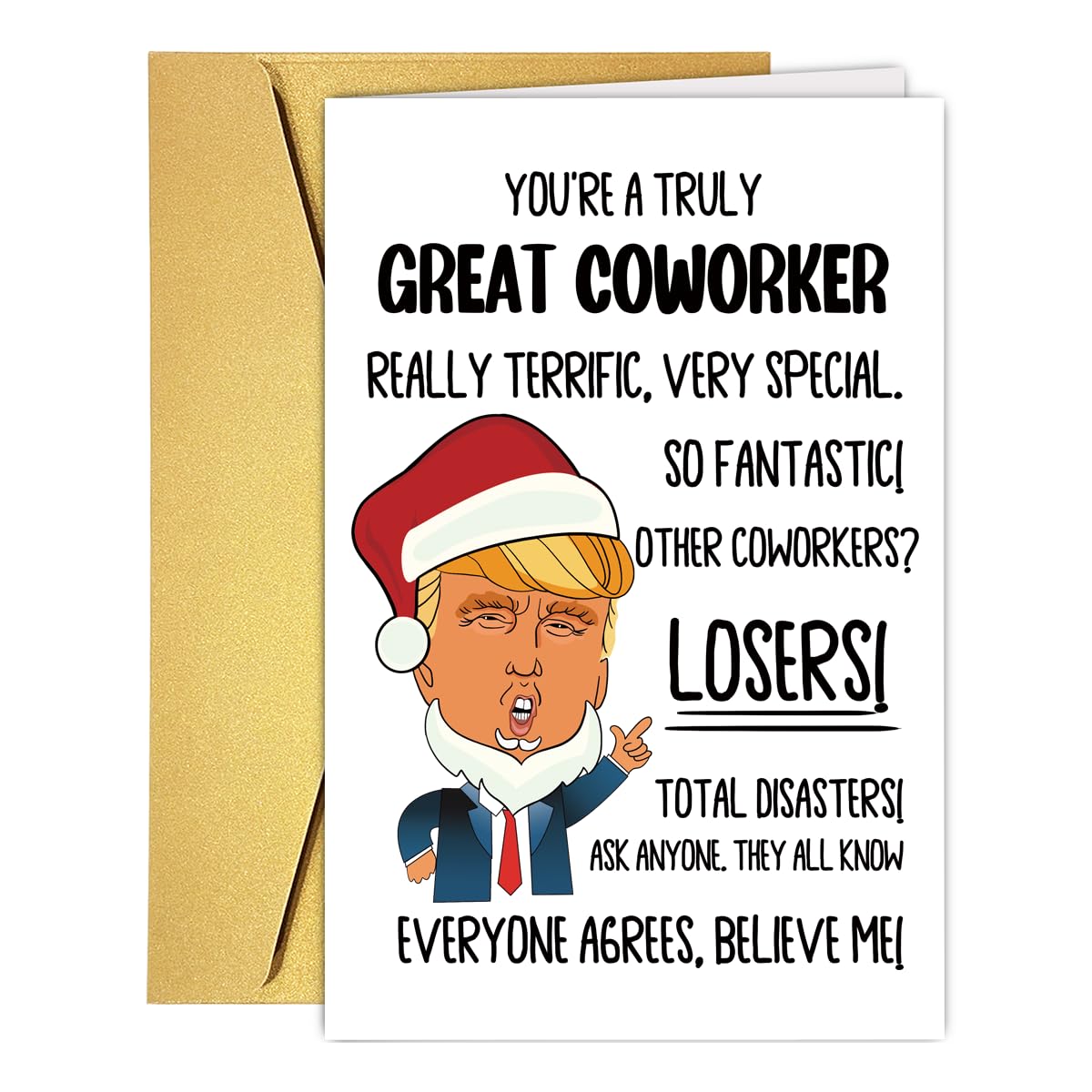 Amazon.com : Bhiosng Funny Coworker Christmas Card, Humor Office ...
