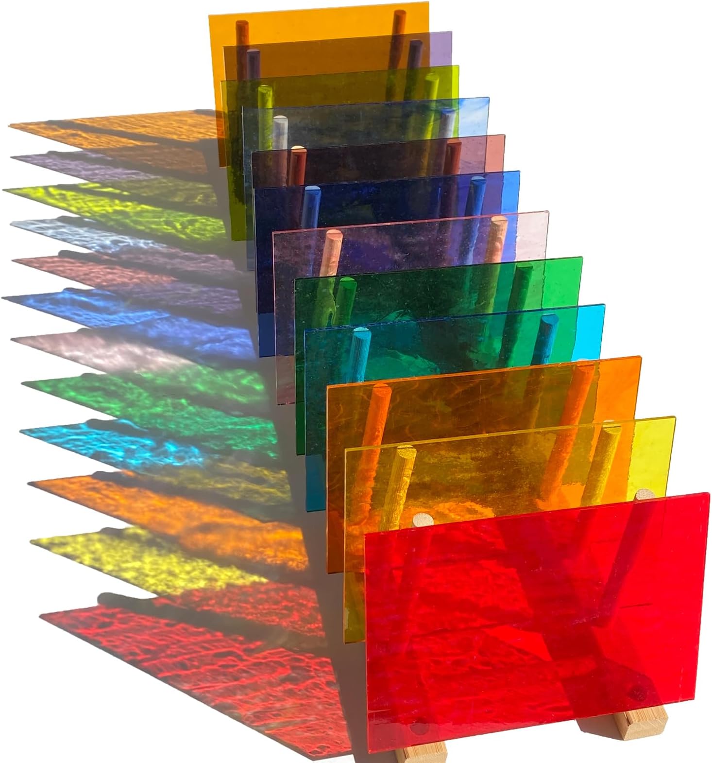 Amazon.com: LITMIND 16 Sheets Stained Glass Variety Pack, 4 x 6 Inch ...