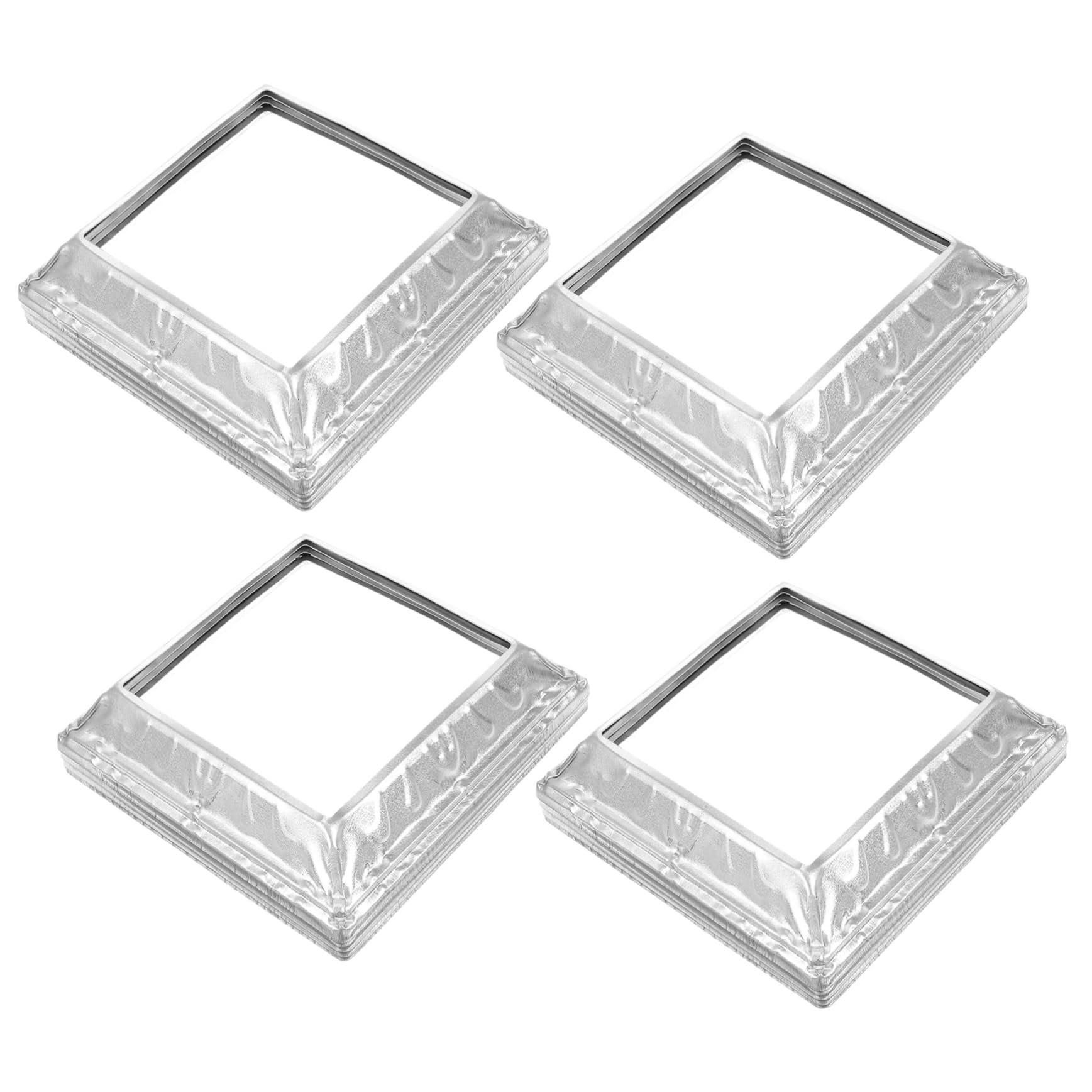 4pcs Column Base Cover Fence Post Bases Deck Base Plate Square Base ...