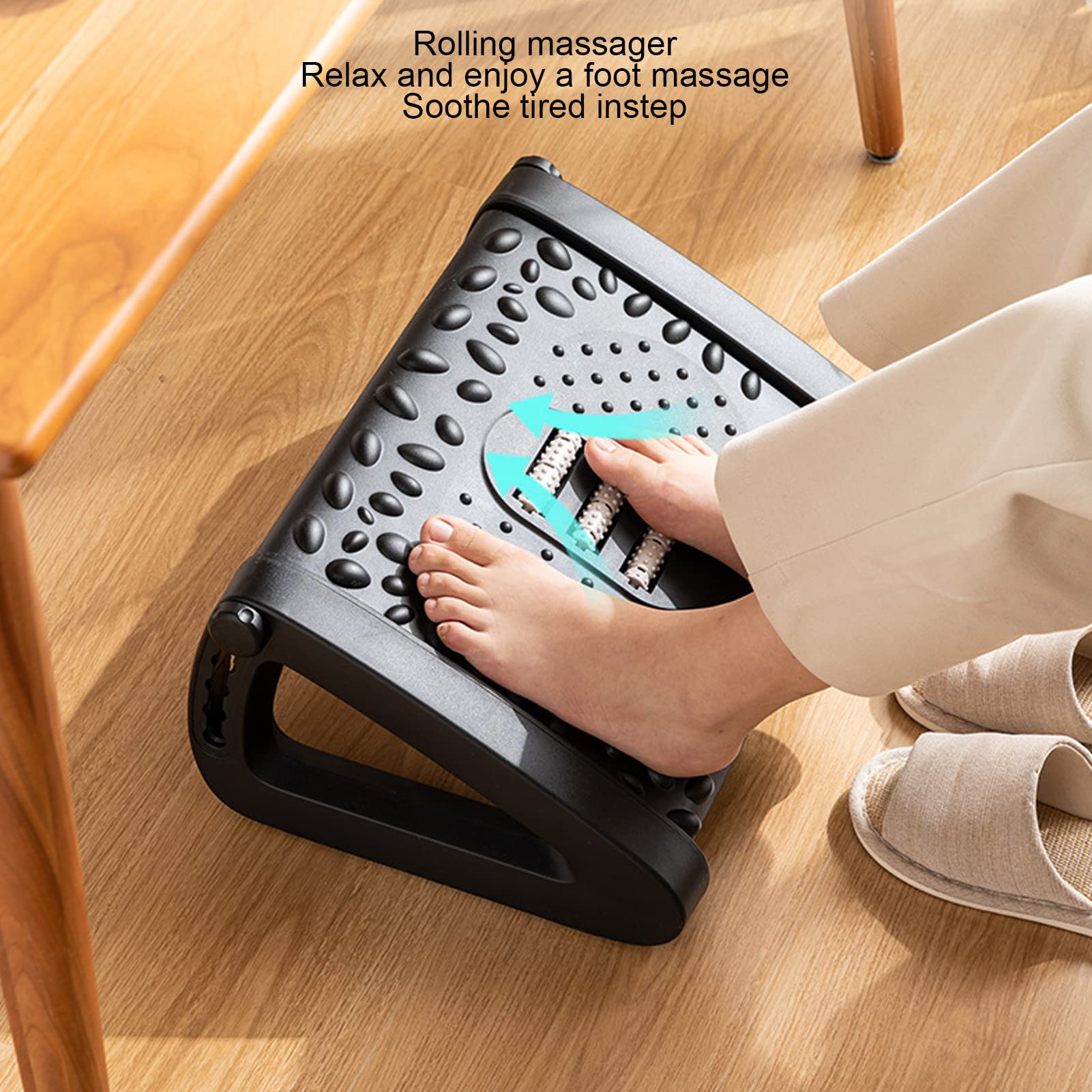 Uplift Desk Footrest 4-Level Height Adjustable Footrest With Removable ...