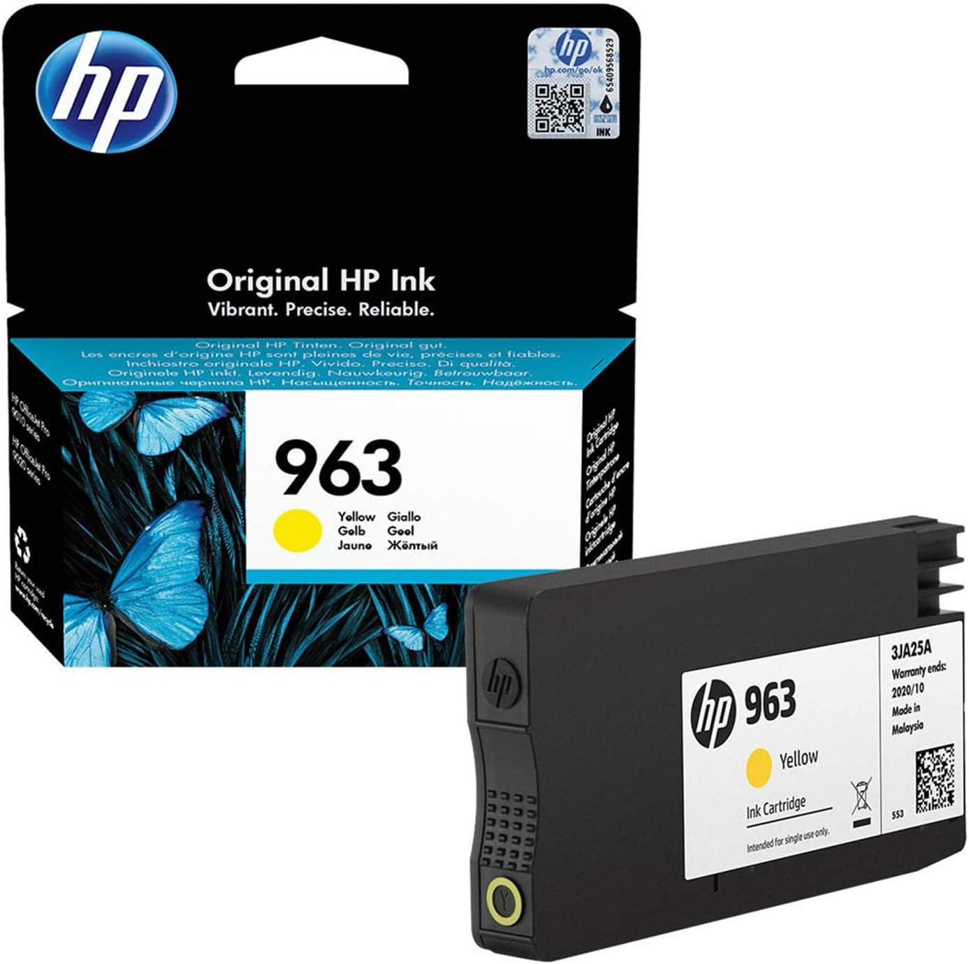 HP 3JA25AE 963 Original Ink Cartridge, Yellow, Single Pack : Amazon.co ...