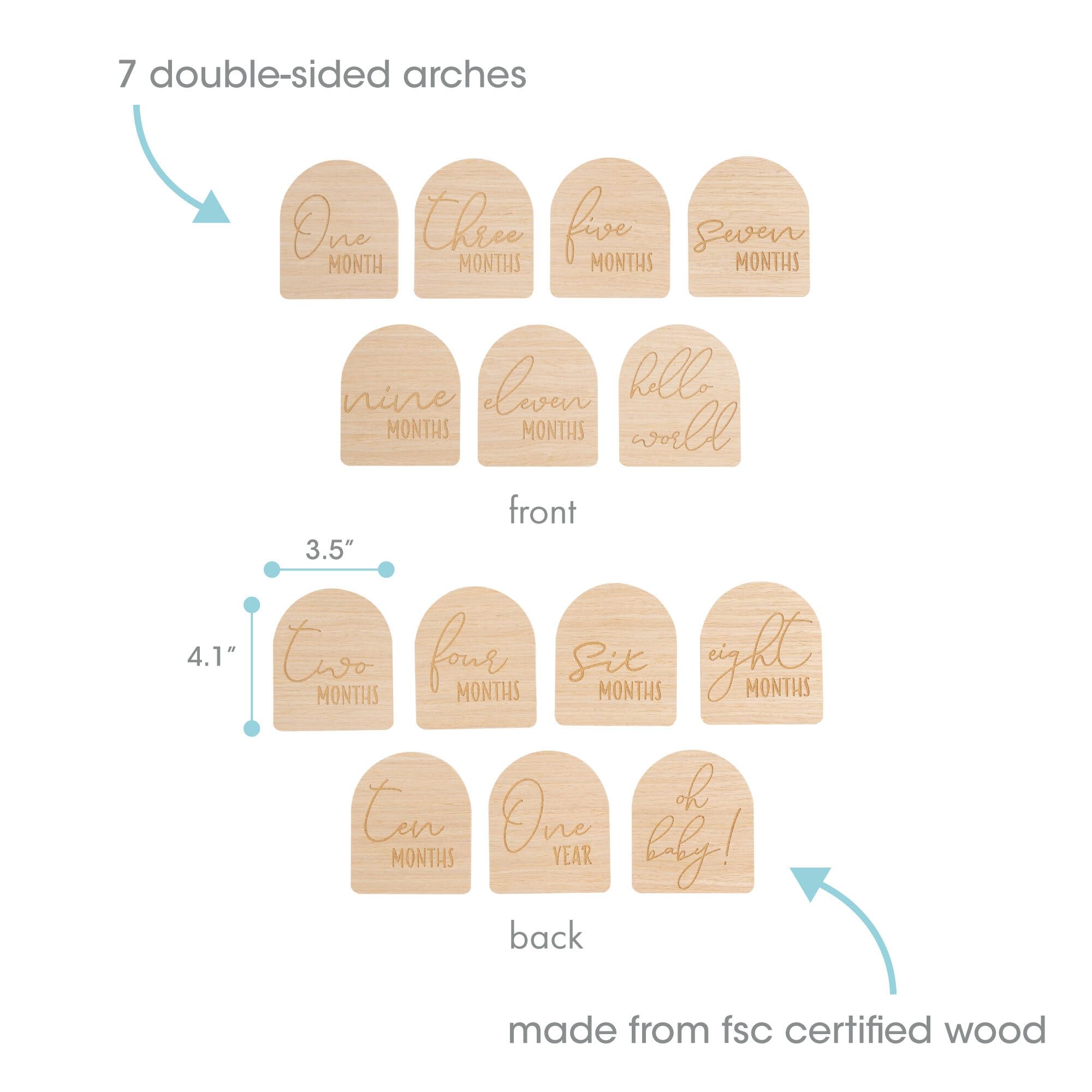 Baby Announcement Sign Baby Monthly Milestone Blanket & Photo Props - 1 ...