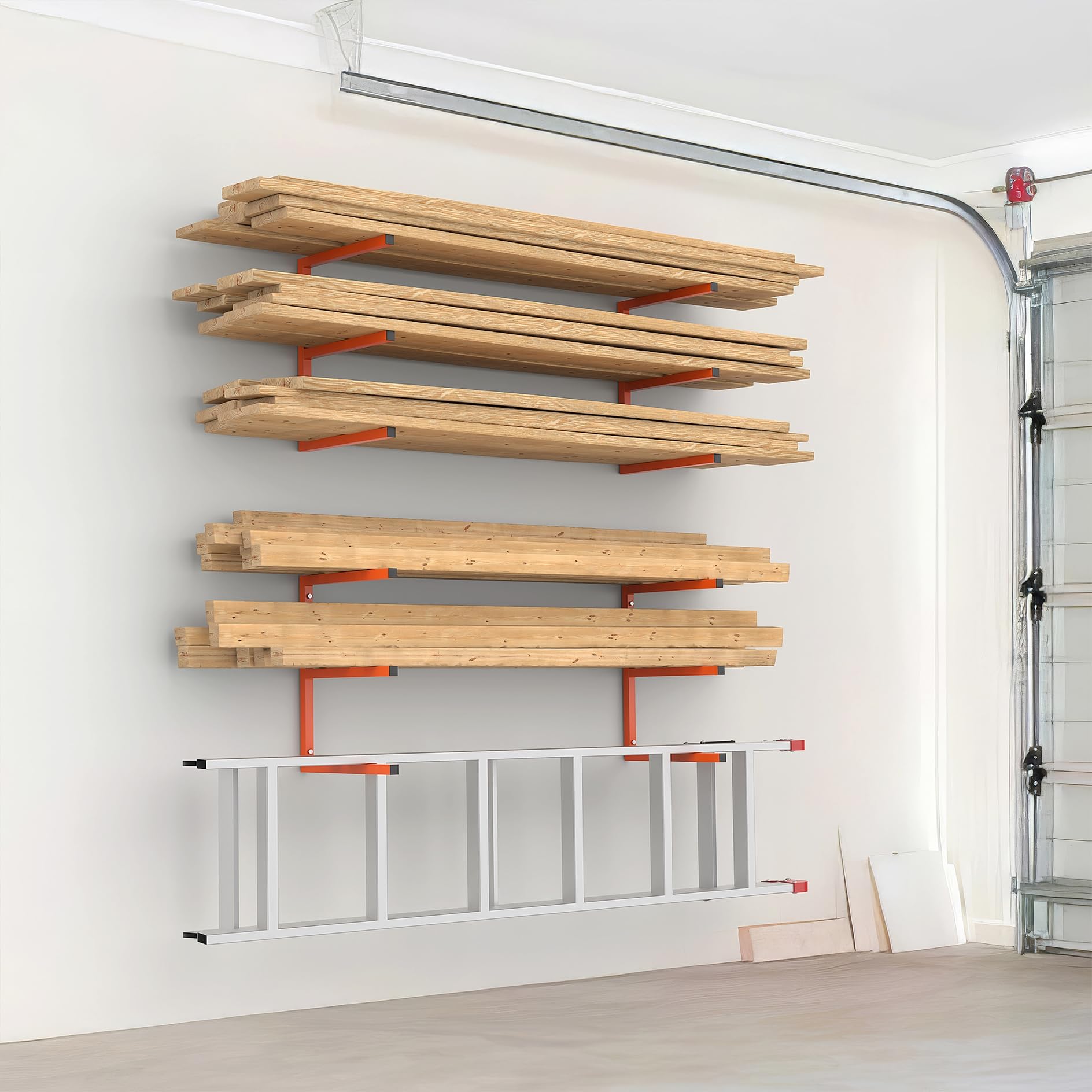 Snapklik.com : WALMANN Garage Wall Mounted Lumber Storage Rack ...