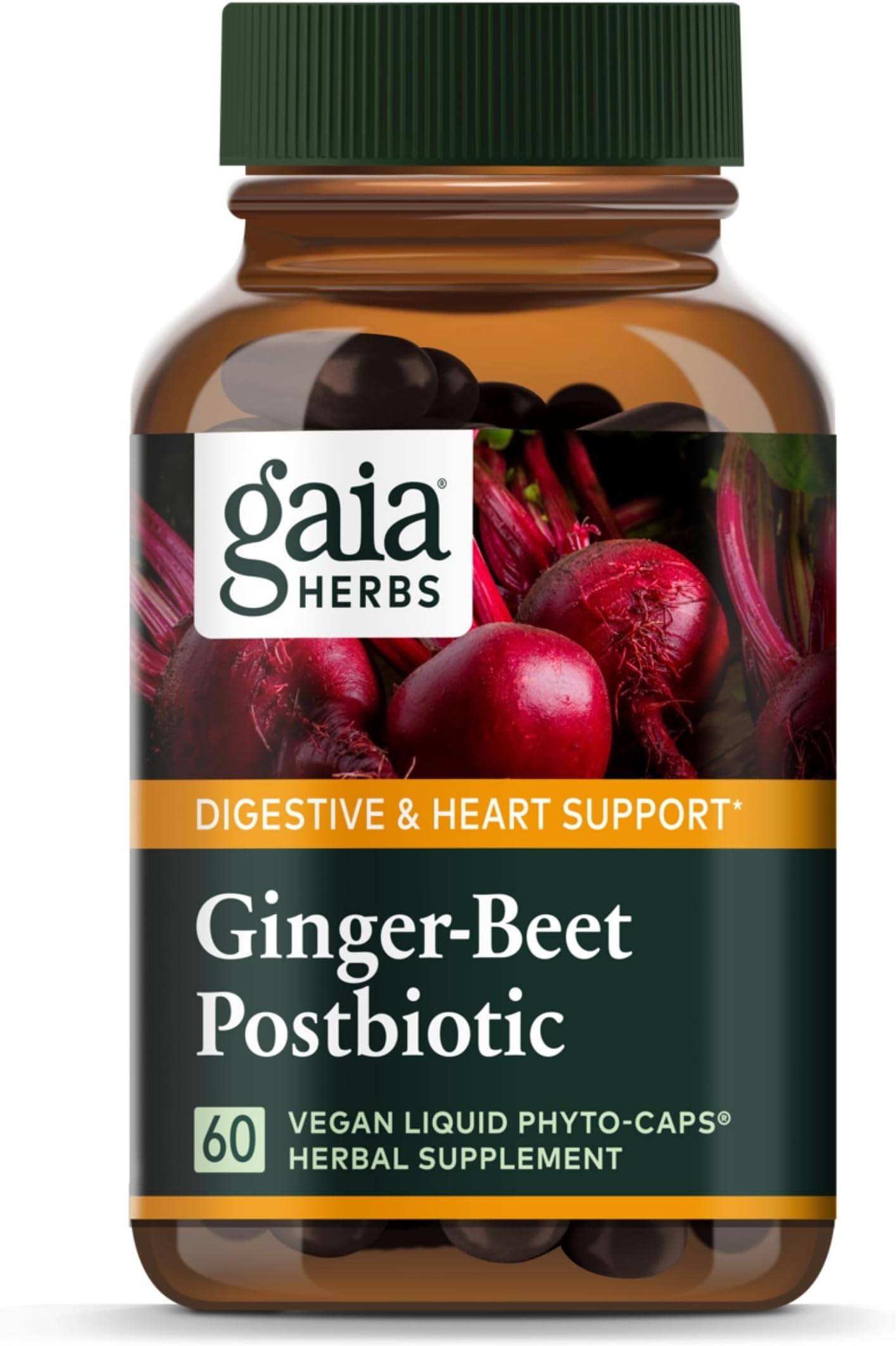 Amazon.com: Gaia Herbs Ginger-Beet Postbiotic - Supplement for Gut ...