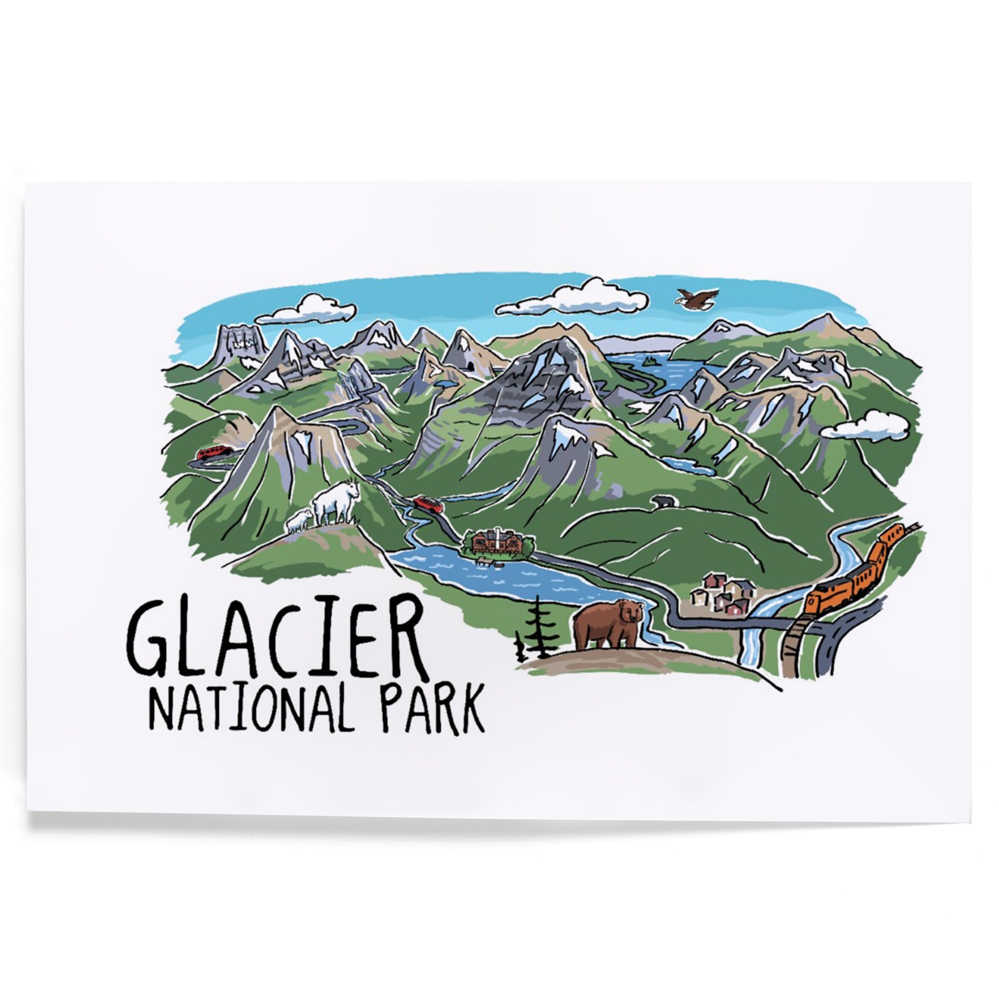 Glacier National Park Clipart