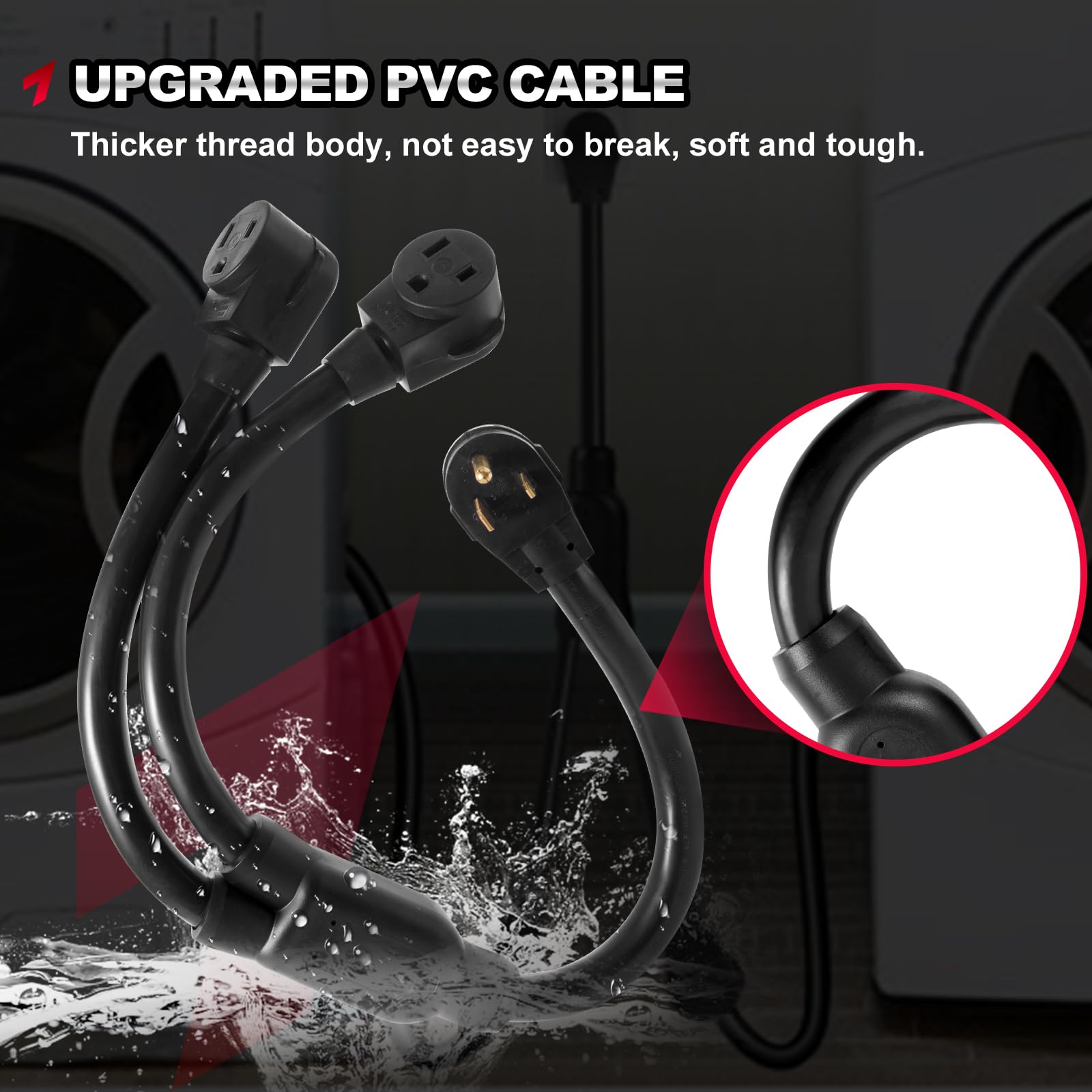 Snapklik.com : Welder 50 Amp Splitter, 3 Wire Y Adapter Cord, 6 AWG 3 ...