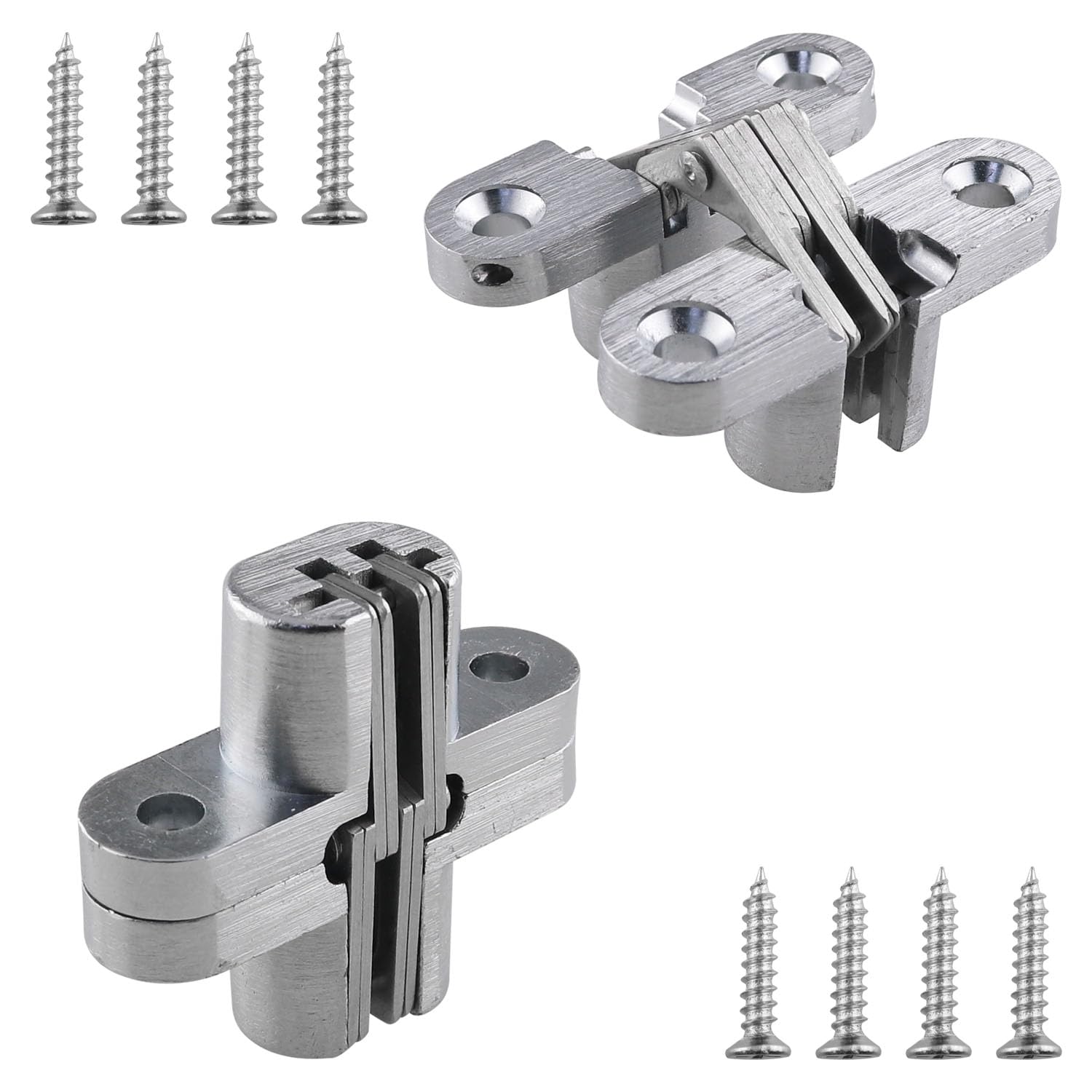 WHYHKJ 2PCS Concealed Concealed Hinge Swing Hinge Invisible Cross 180 ...